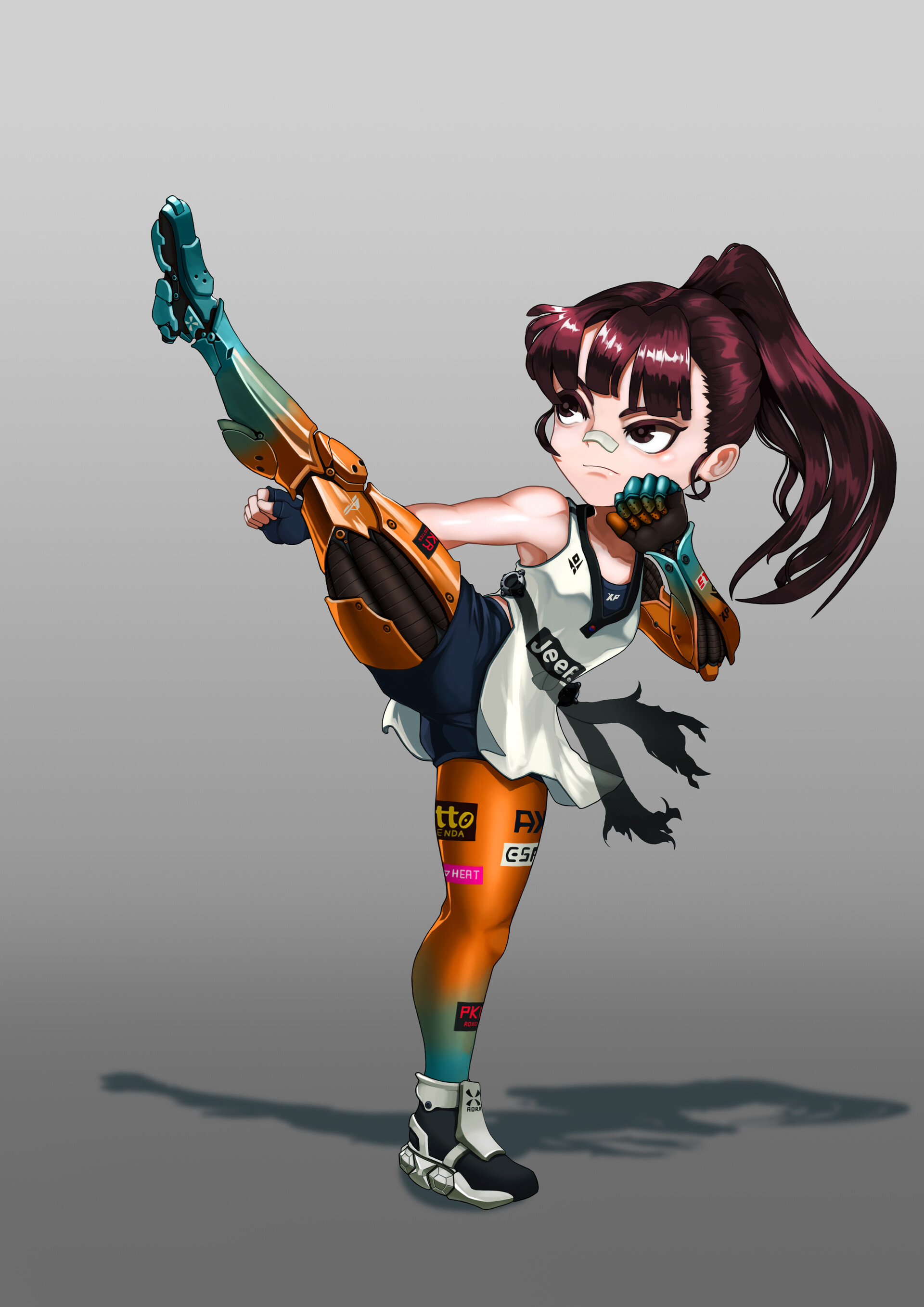 ArtStation - SD 여성격투가/Female Grappler