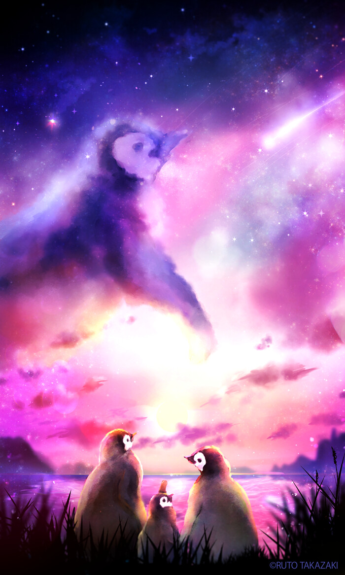 ArtStation - Penguin living in the sky.