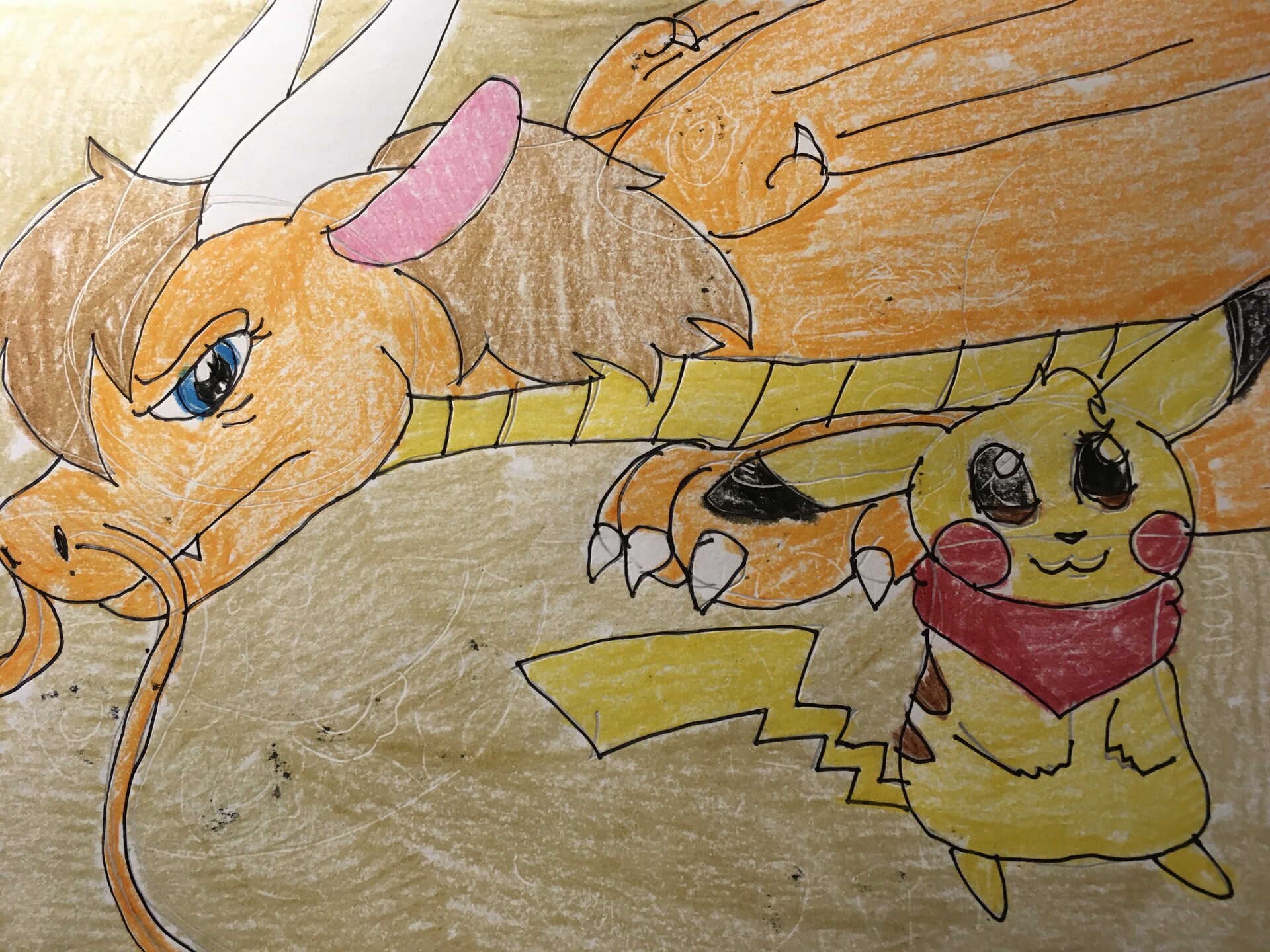 how to draw pikachu sleeping