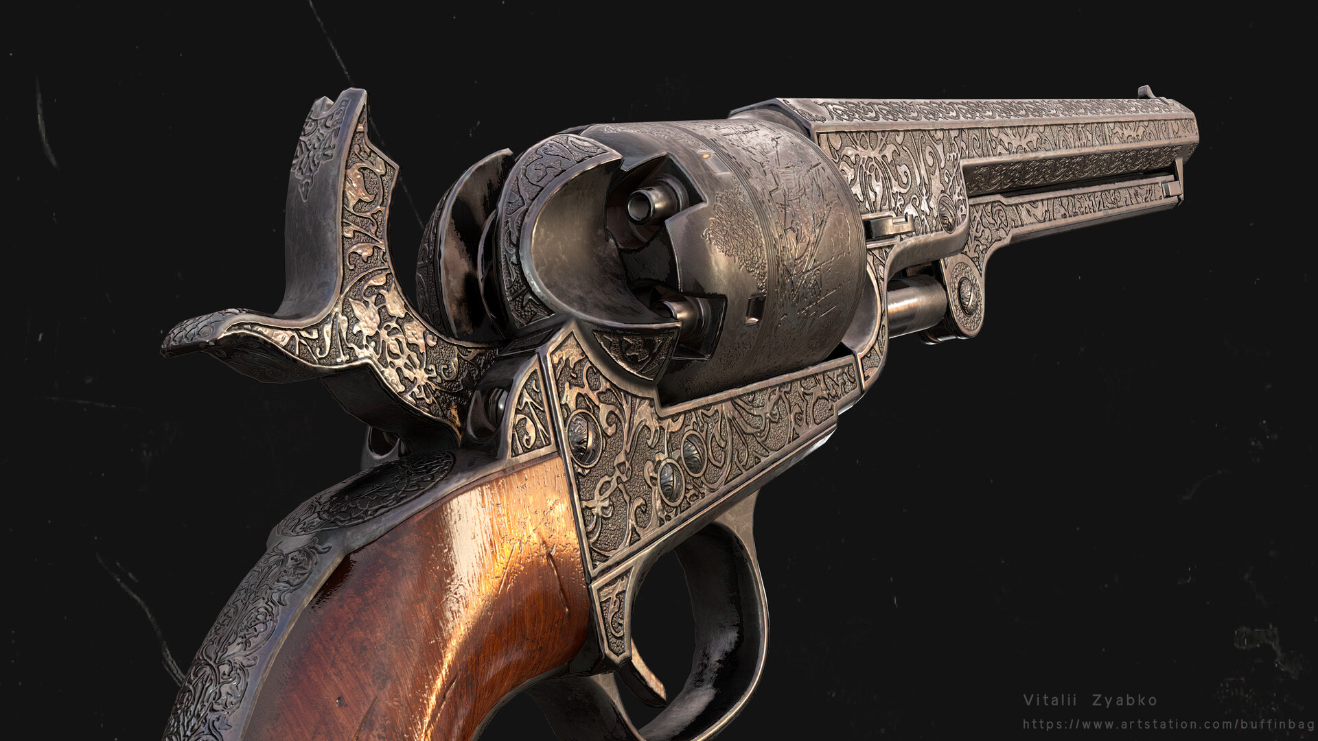 ArtStation - Colt Navy 1851 Engraved