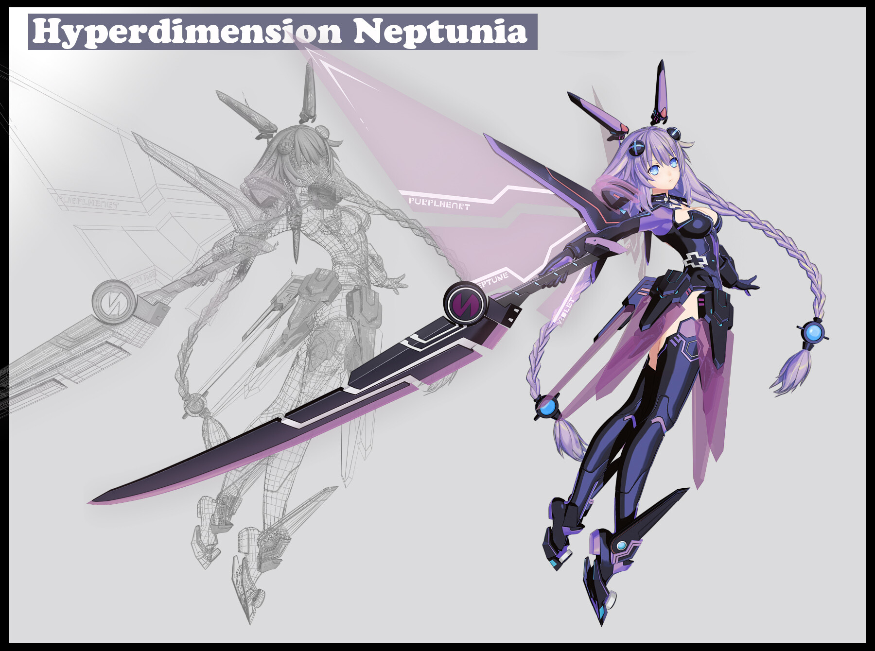 hyperdimension neptunia neptune render