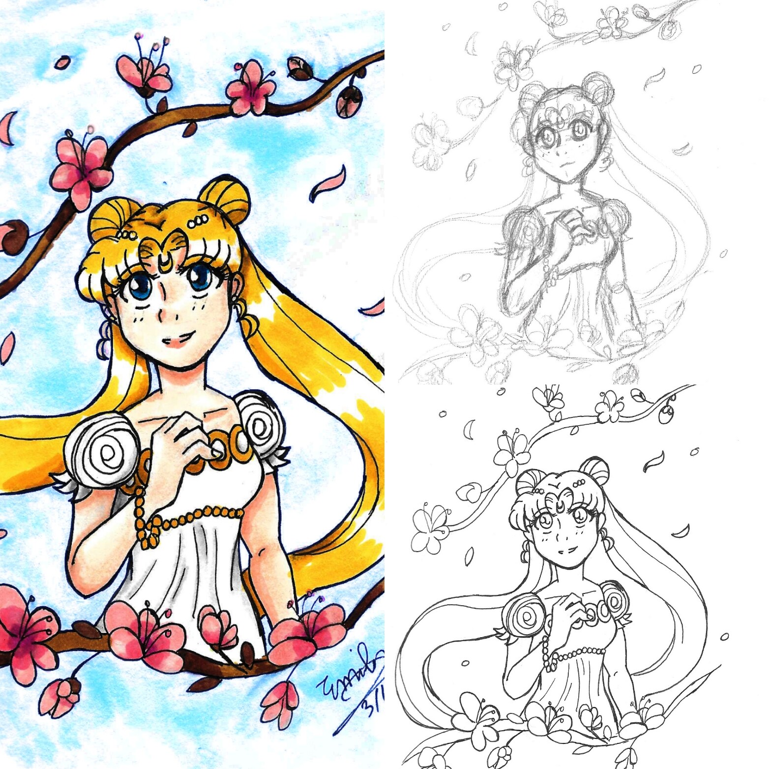 princess serenity coloring pages