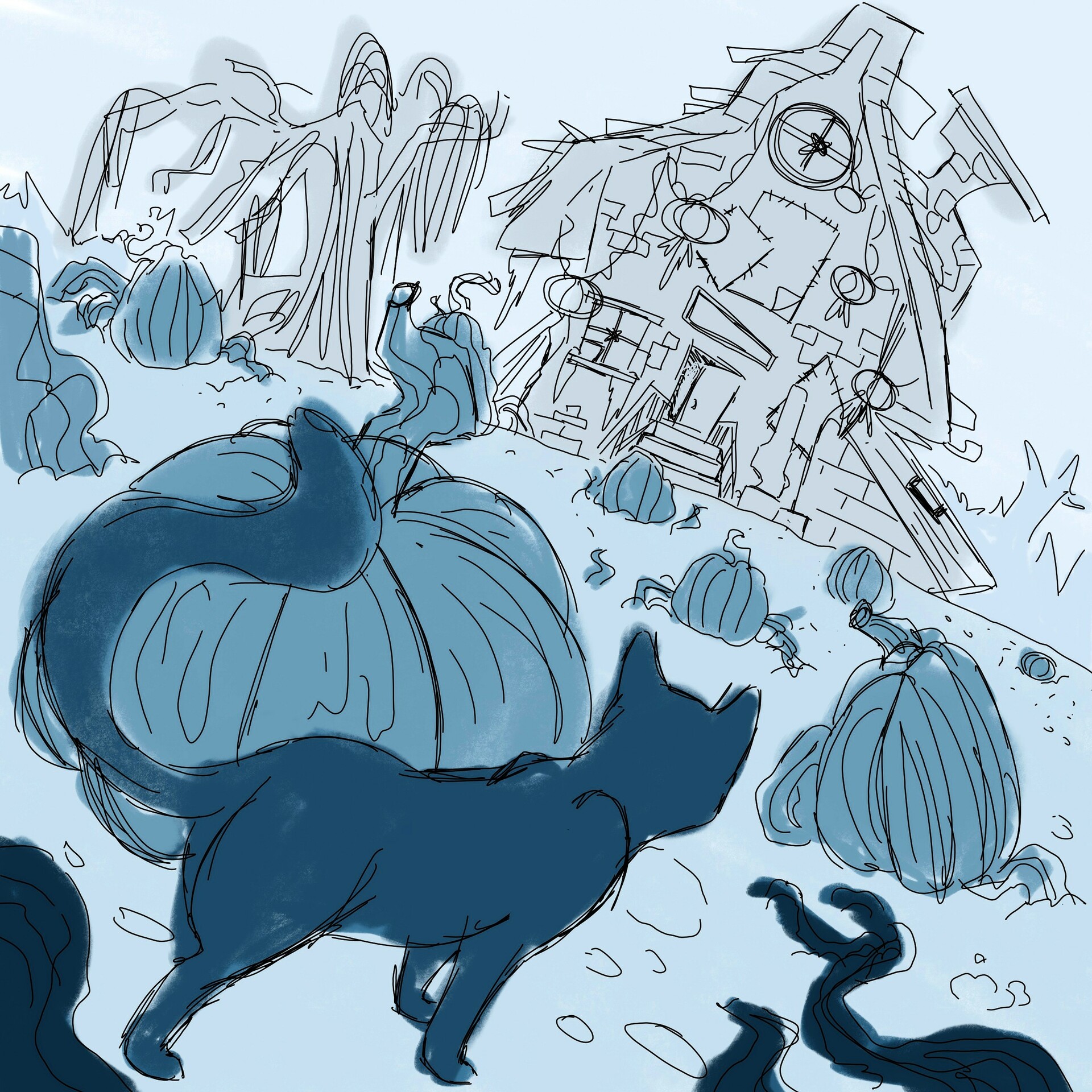 ArtStation - Haunted Pumpkin Patch