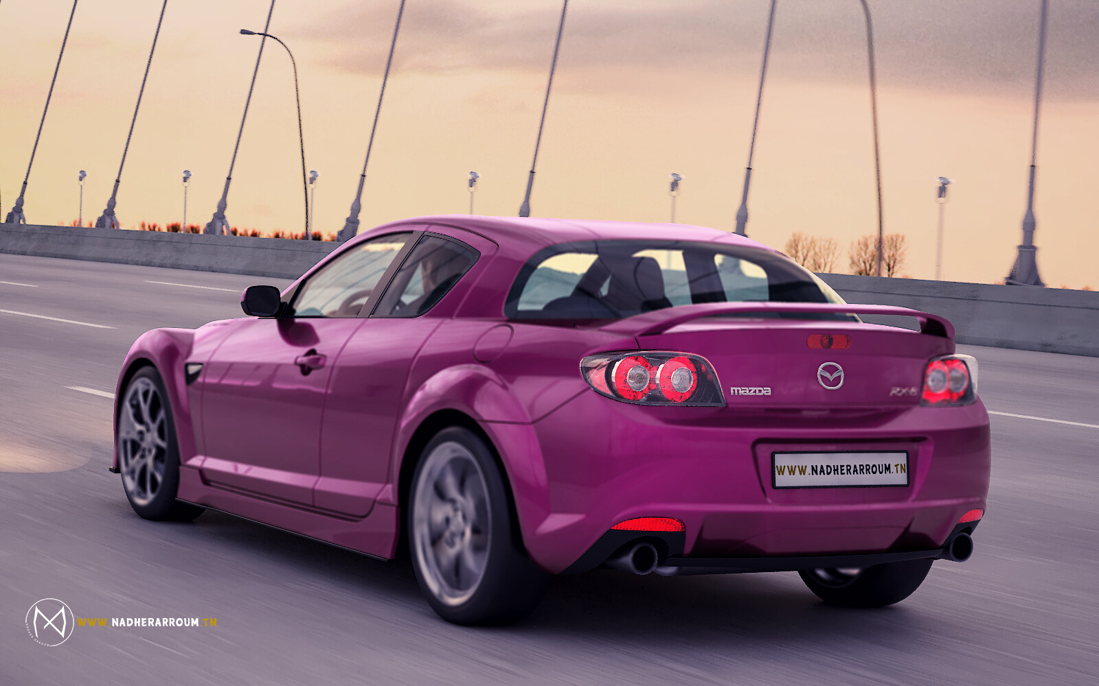 Nadher Arroum - Render photorealistic MAZDA RX-8 car
