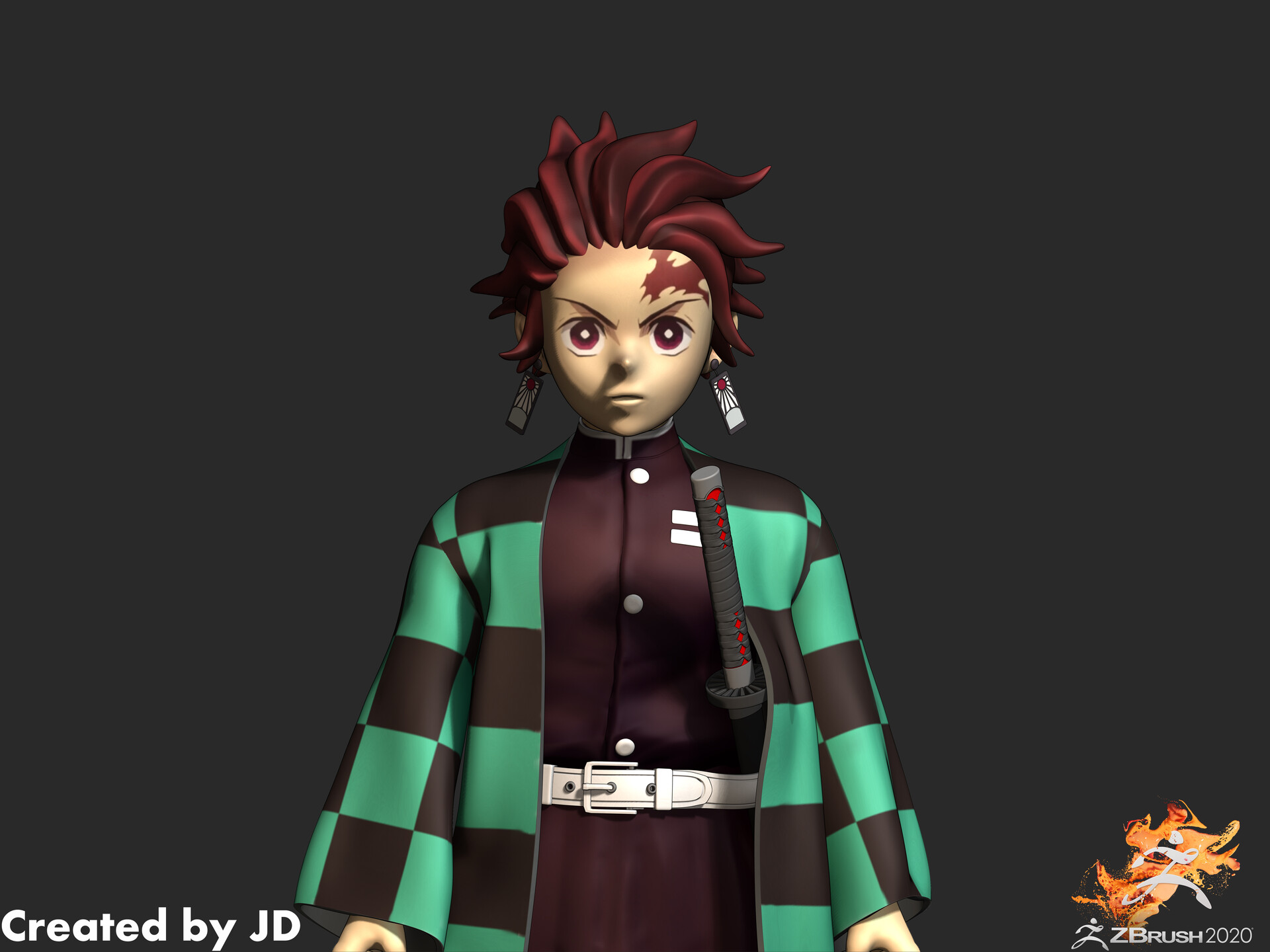 ArtStation - Demon Slayer (鬼滅の刃) - Tanjiro Kamado (竈門炭治郎)