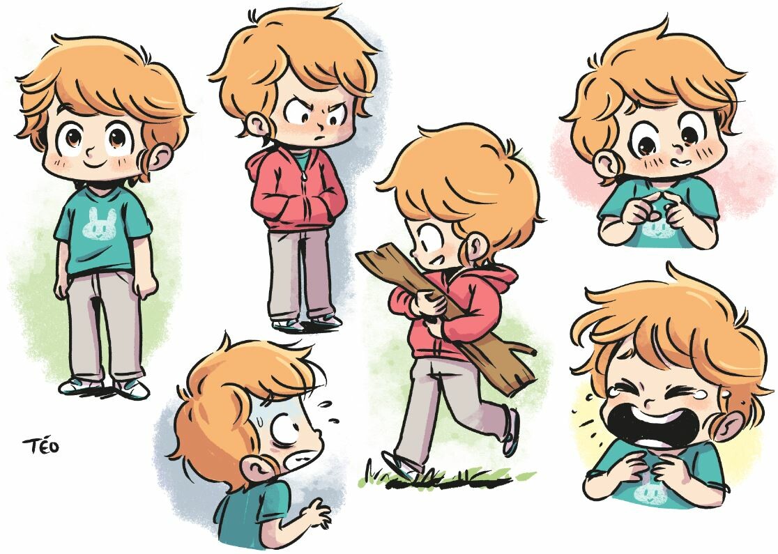 ArtStation - Character sheet of Téo from comics Mignipirates adventures