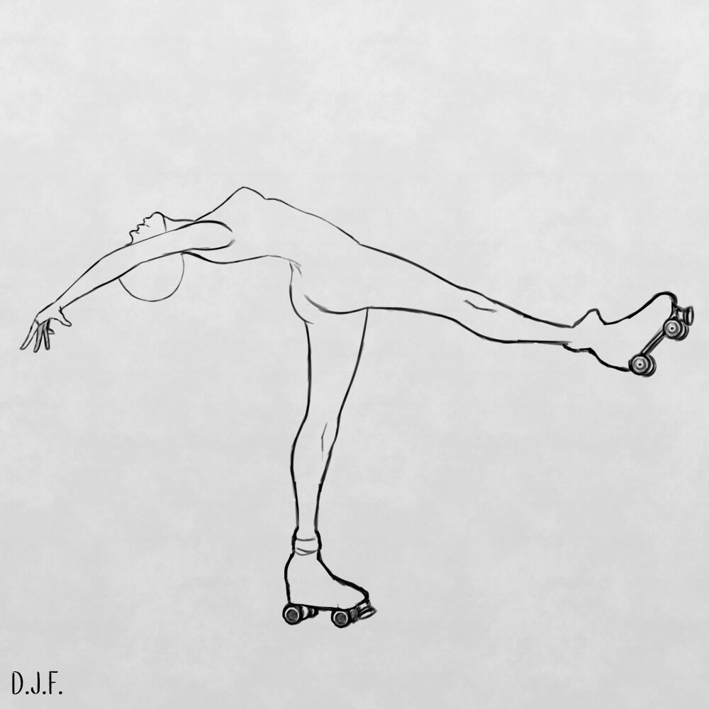 roller skate drawing reference