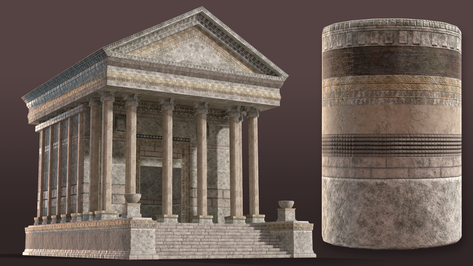 ArtStation - Roman Temple Trimsheet