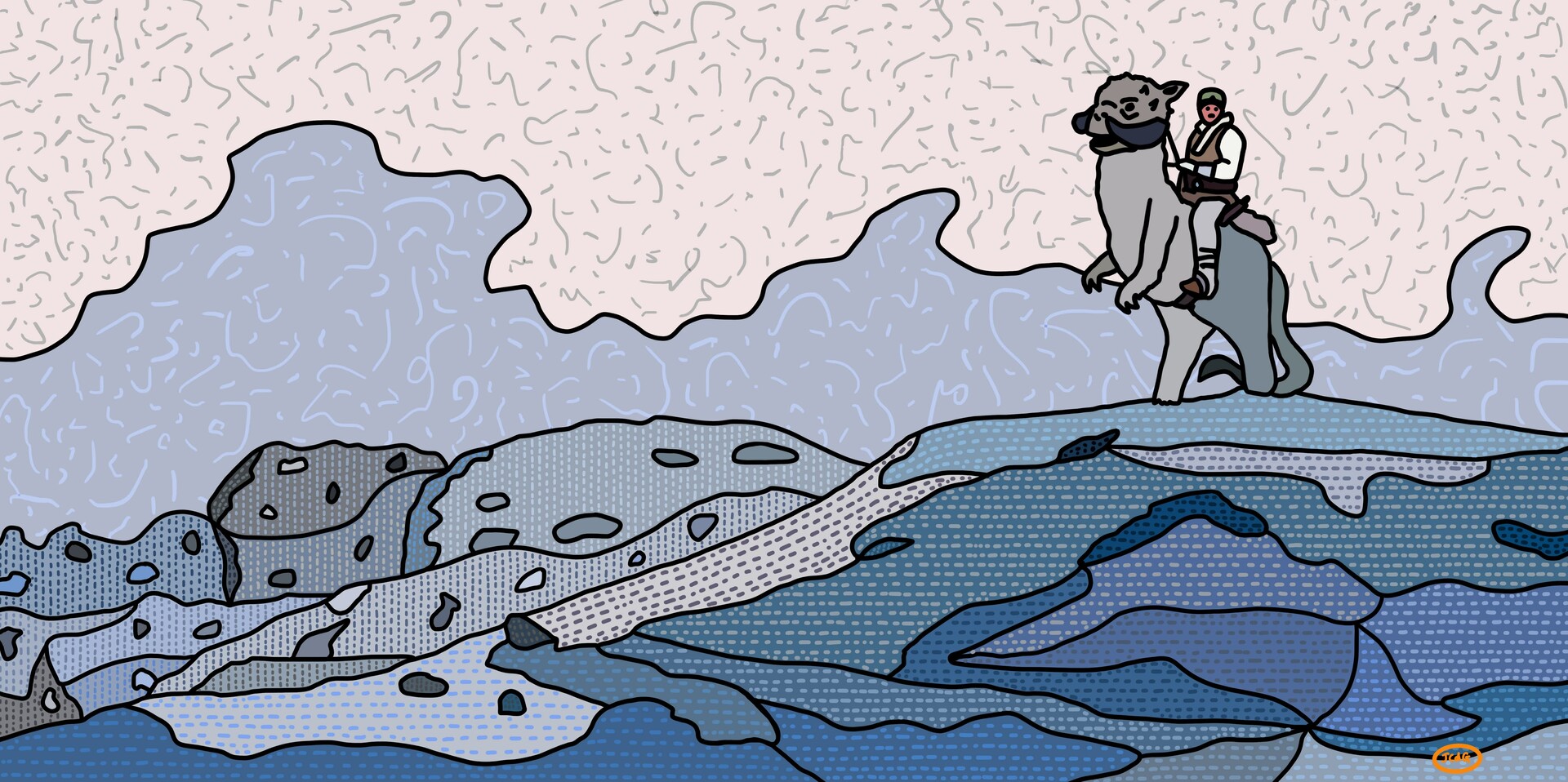 ArtStation - Luke on tauntaun