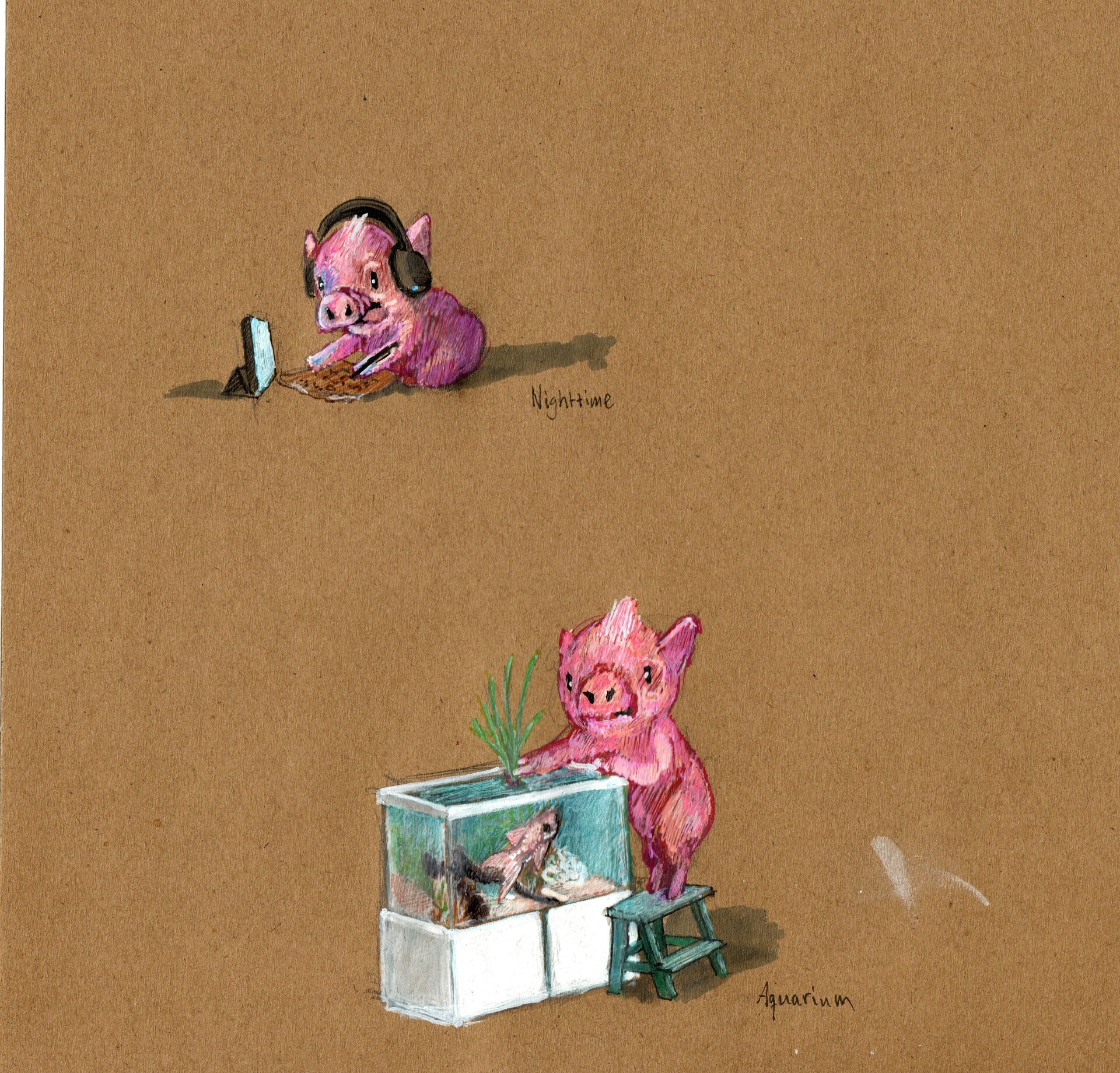 Linus Andersson - Inktober 2018 - The adventures of Pigeon