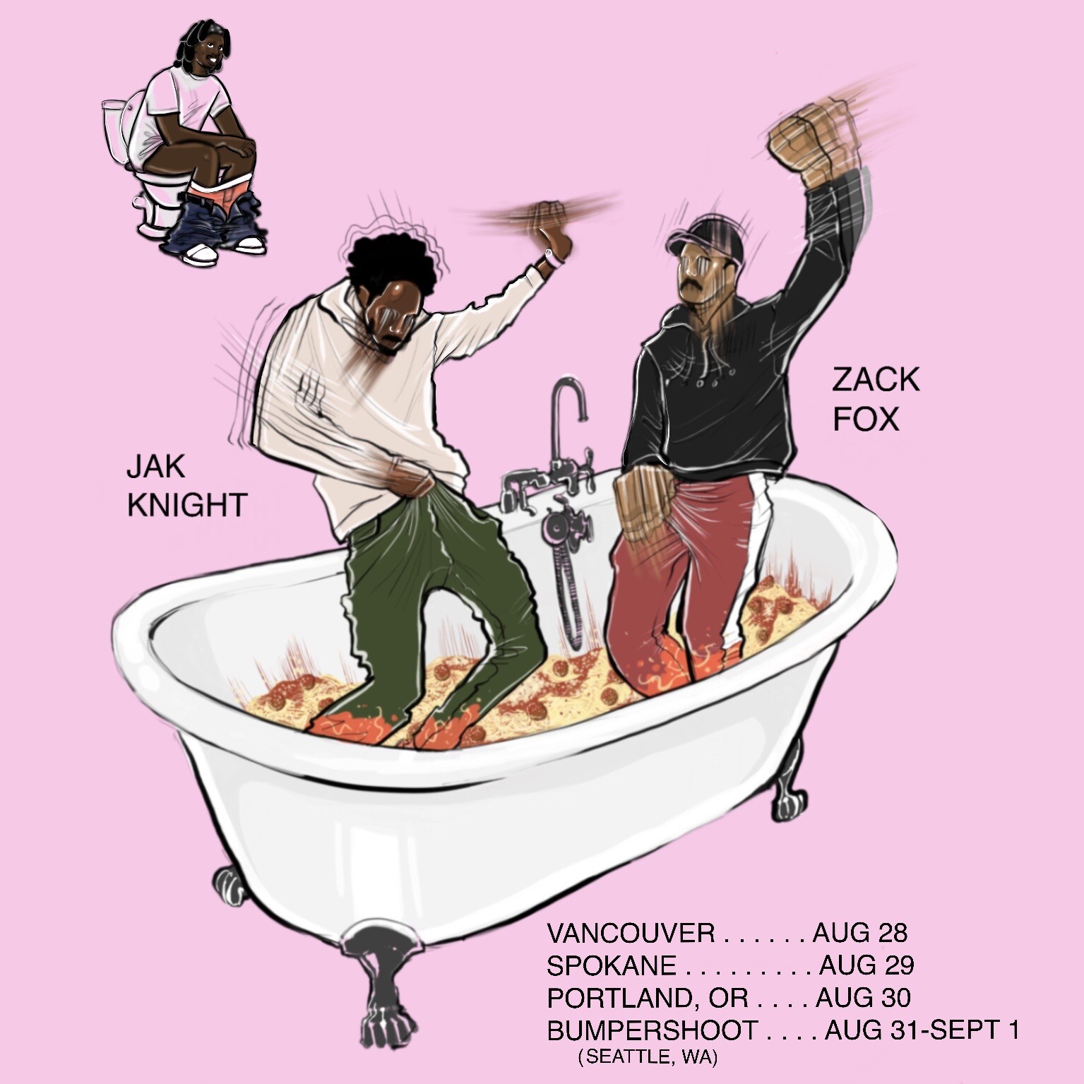 ArtStation - Jak Knight & Zack Fox Tour Flyer