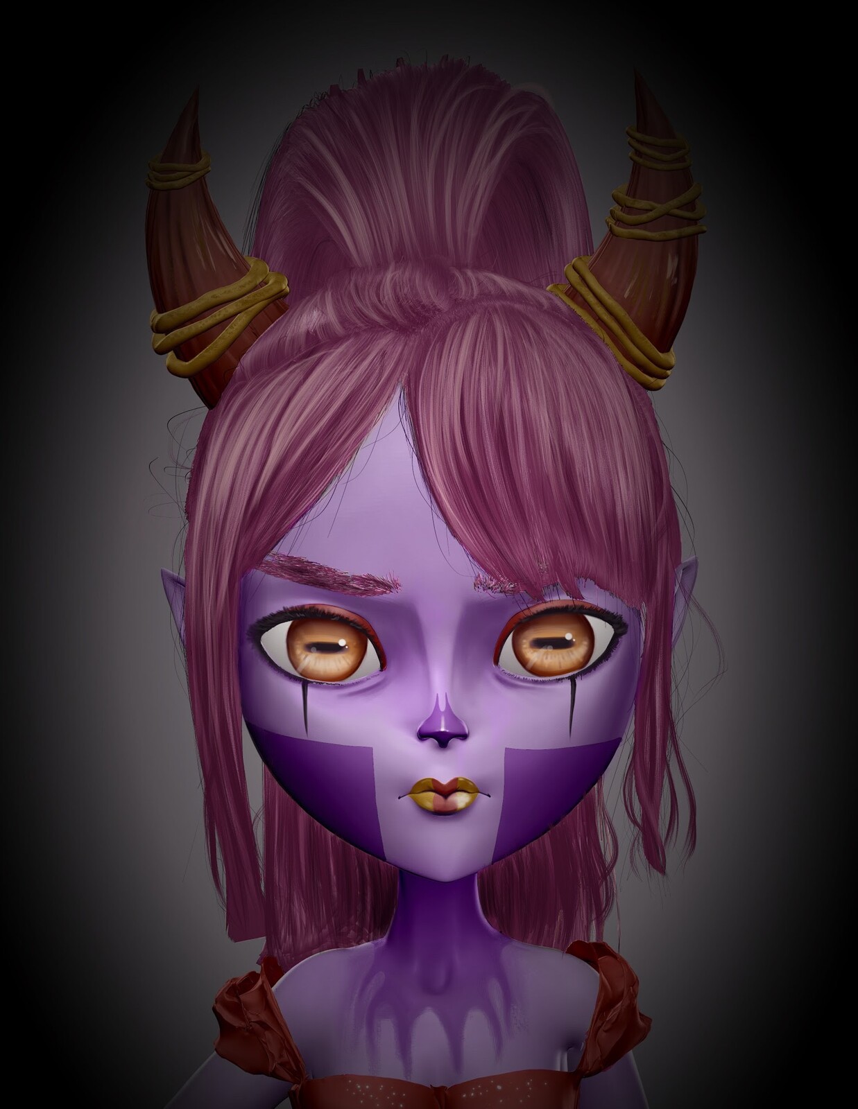 Erika Salazar - Demon Girl (Video game Character Design)