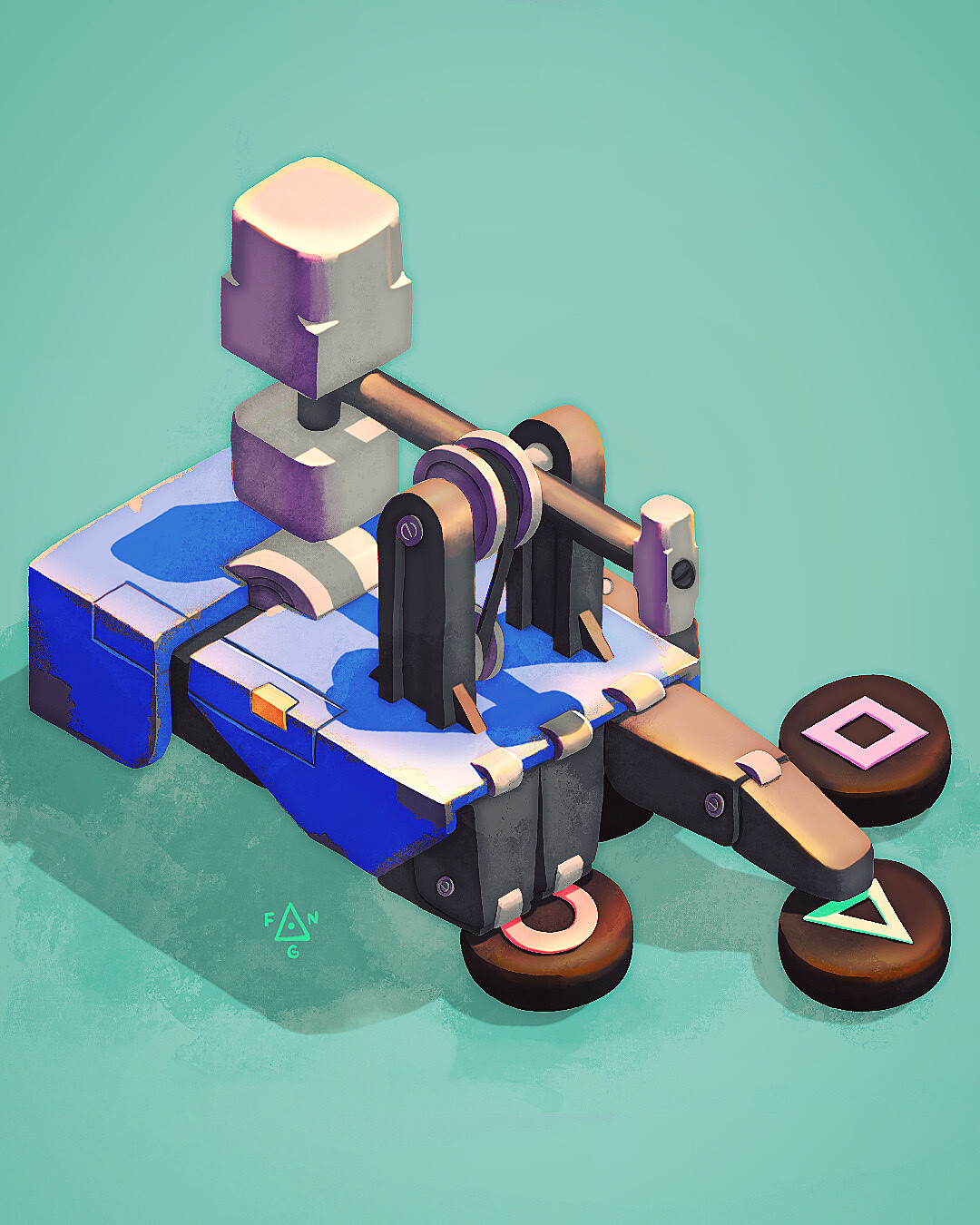 Rafael Fong - mrfong 2D artist - Isometric machines