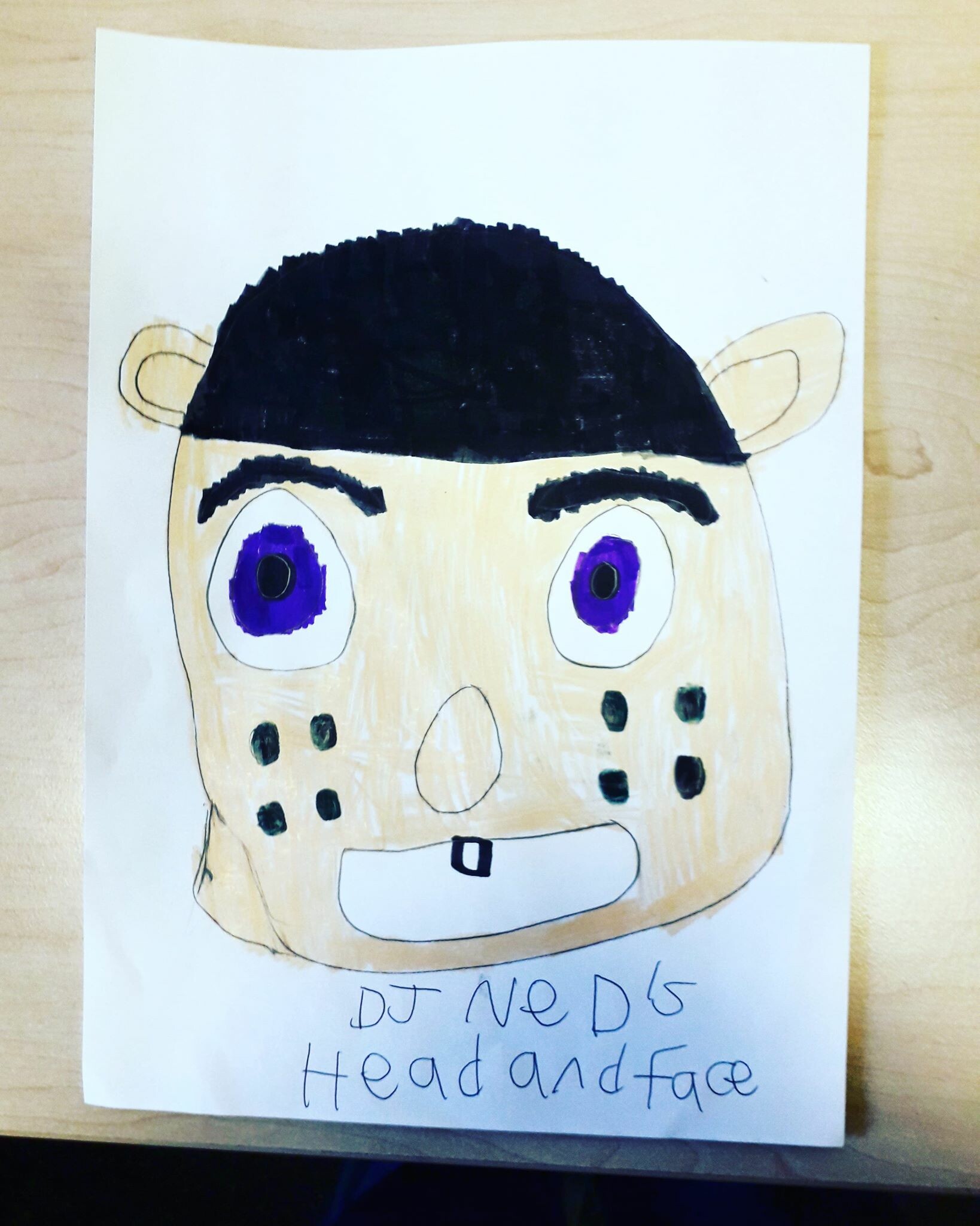 AwesomeDesignsROCK29 - DJ Naughty Ned's Character Head And Face(Drawing ...