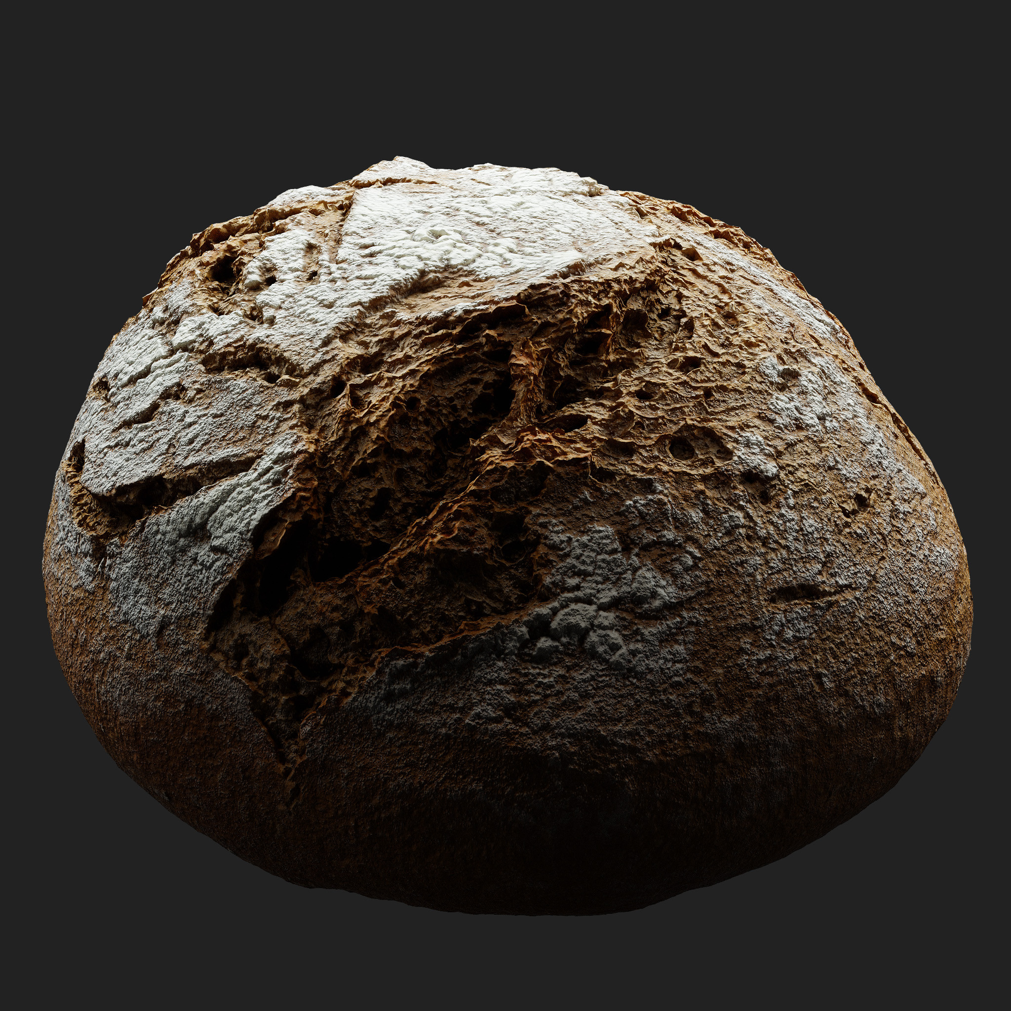 3D Scanned Textures - Bread Roll Scan