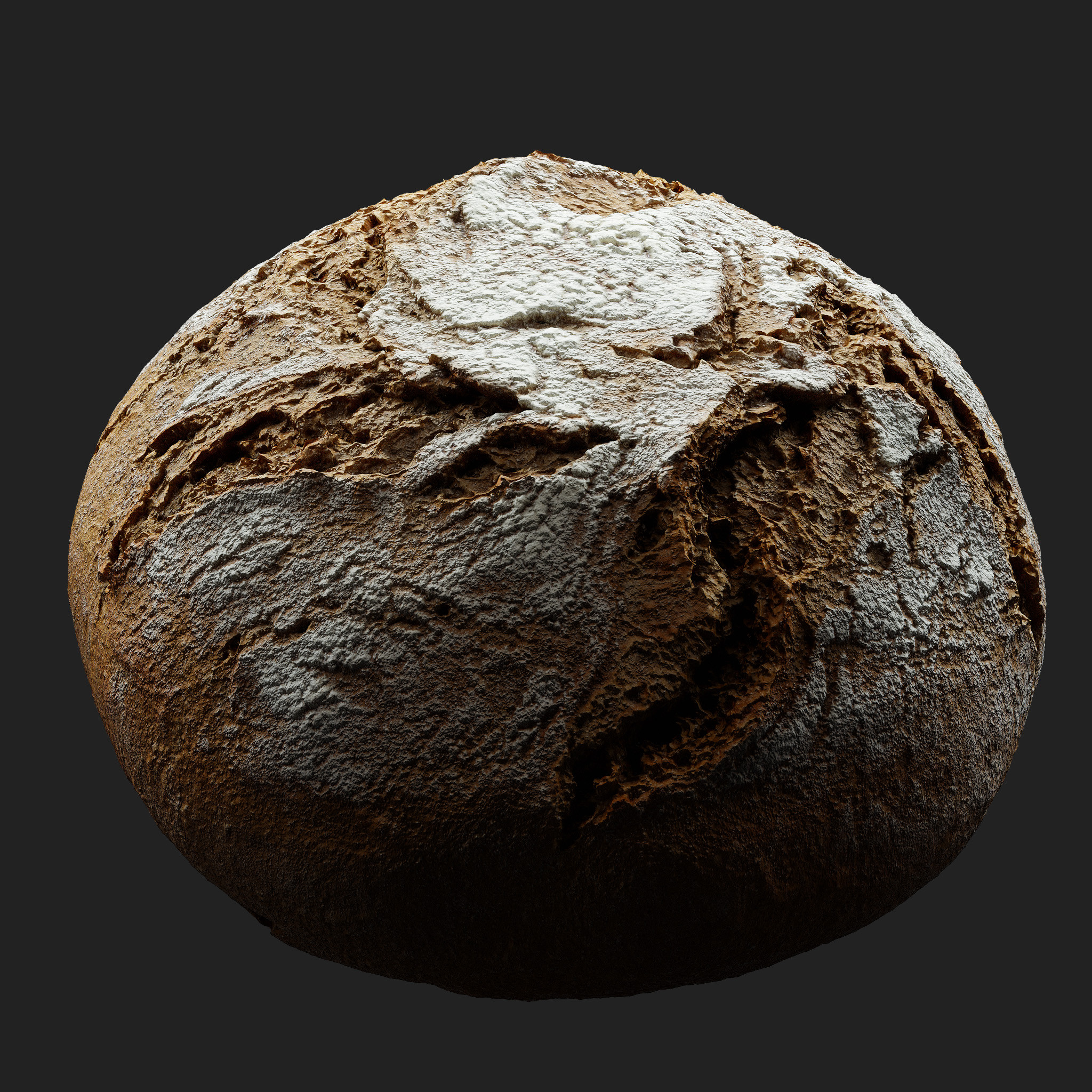 3D Scanned Textures - Bread Roll Scan