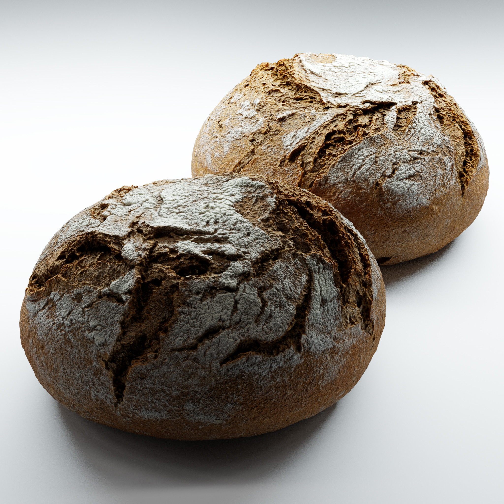 3D Scanned Textures - Bread Roll Scan