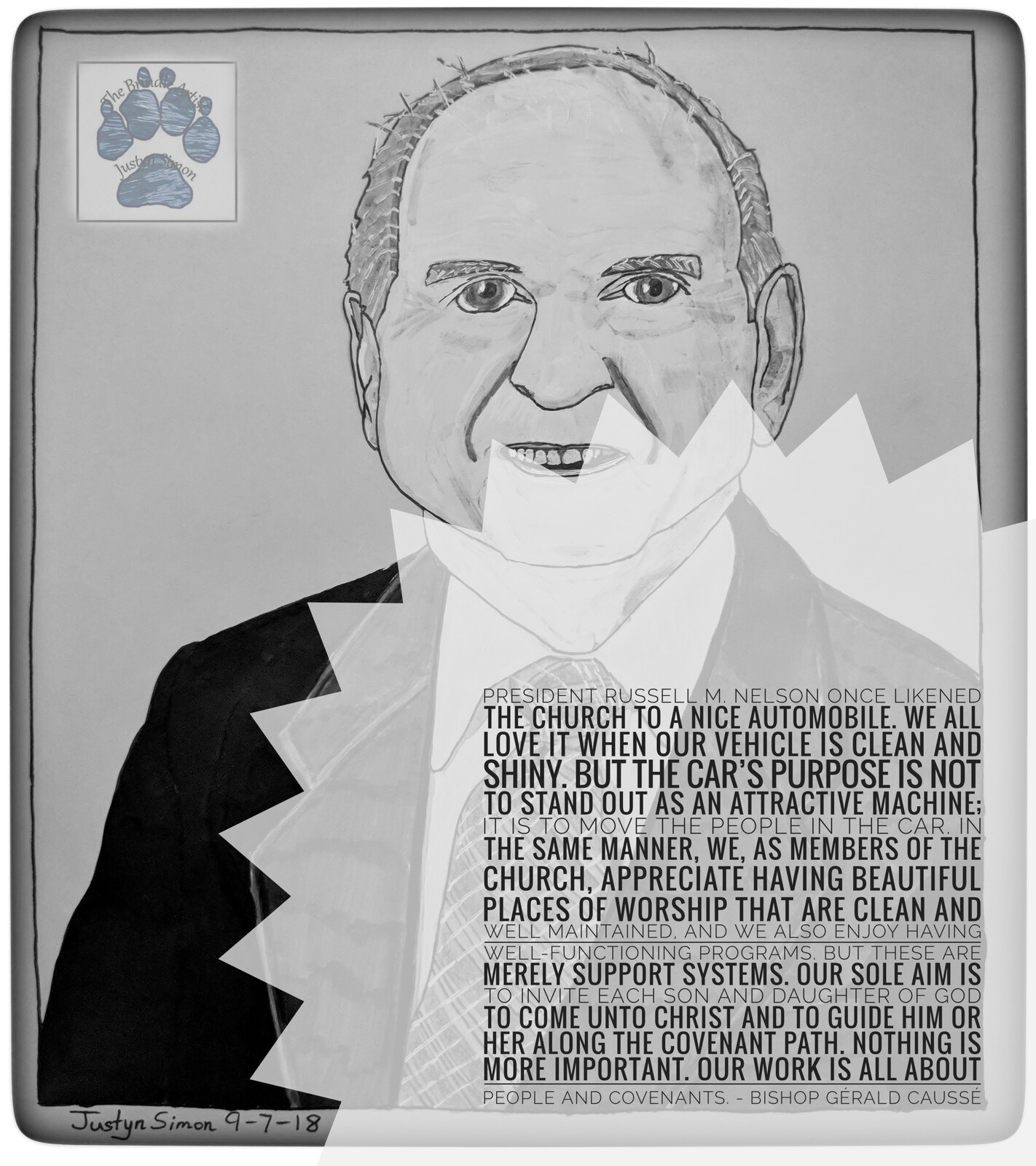 coloring page of president russell m nelson