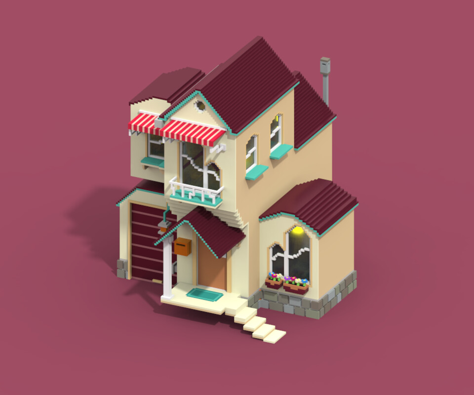 ArtStation - Houses voxel art