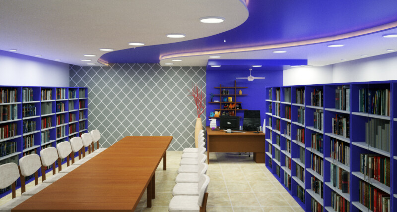 ArtStation - library 3d model