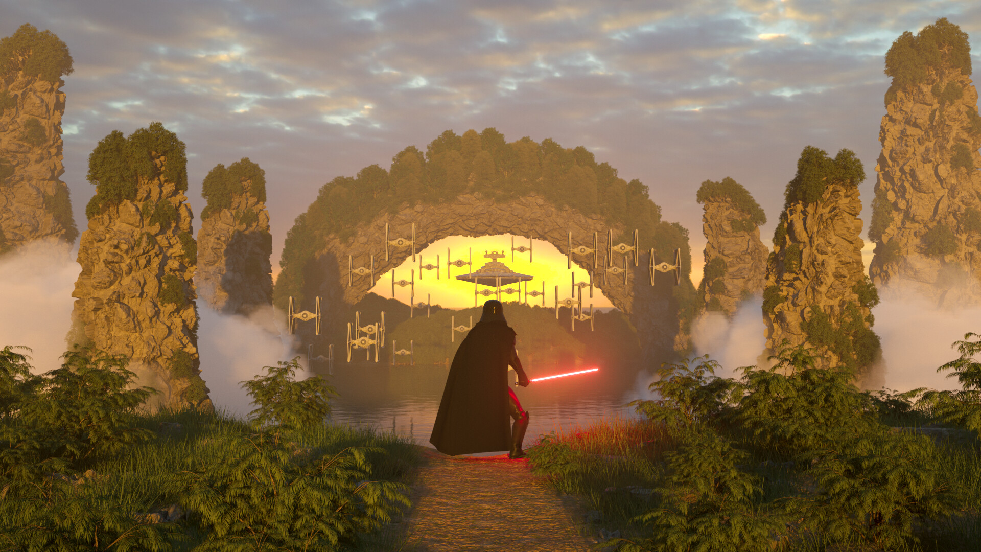 ArtStation - Fantasy Star Wars Landscape