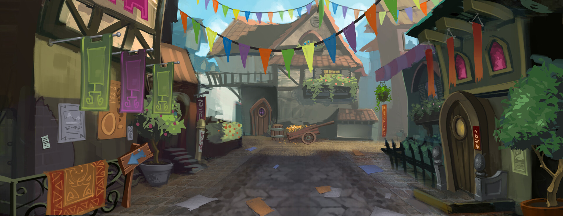 ArtStation - DD2 Town Square Concept