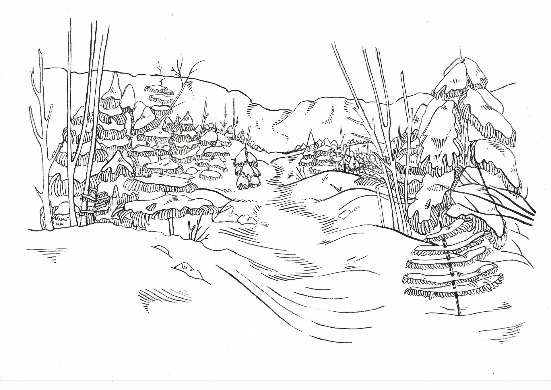 ArtStation To Build A Fire Lineart artstation-to-build-a-fire-lineart