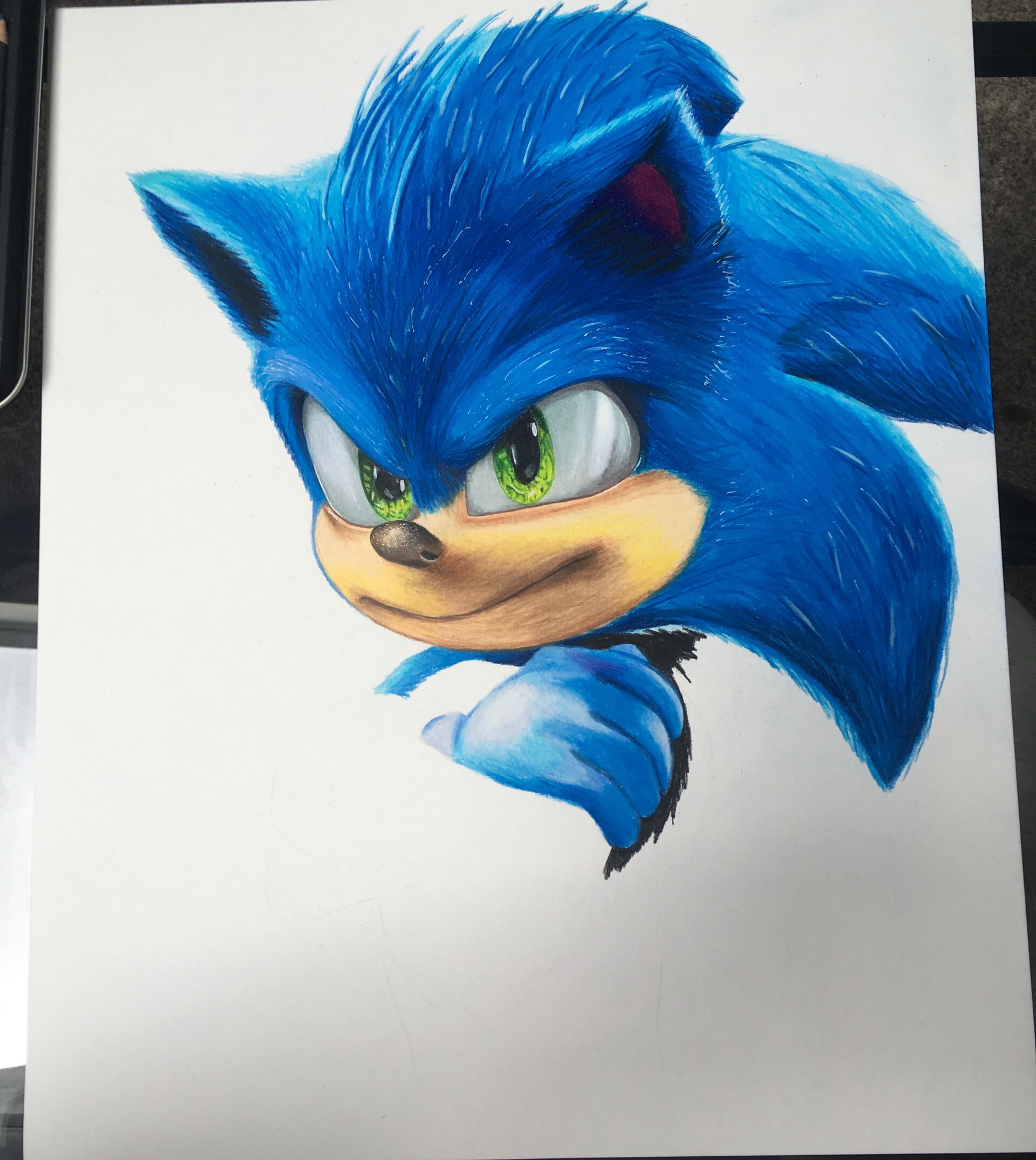 how to draw sonic real