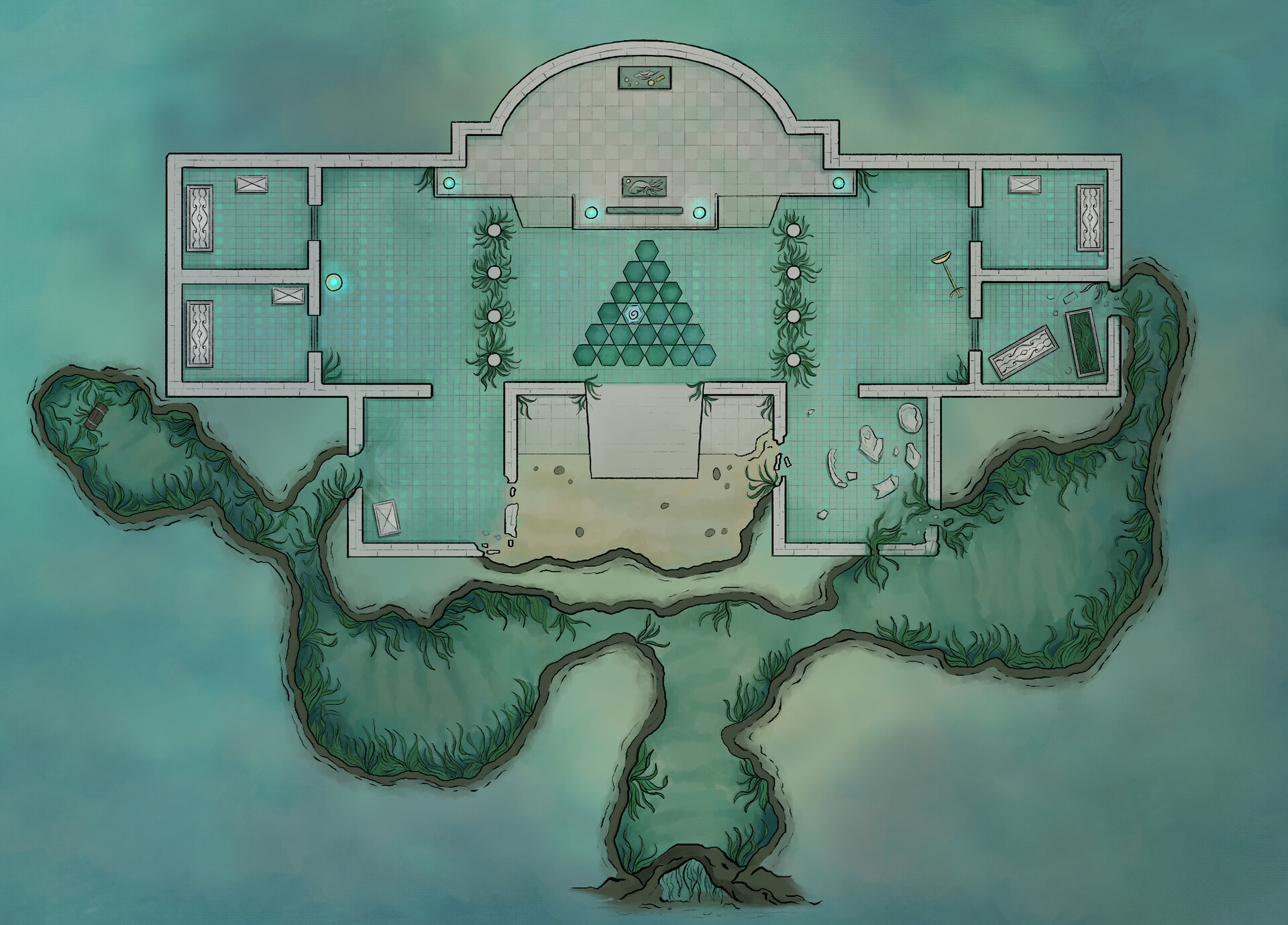 ArtStation - Underwater Temple