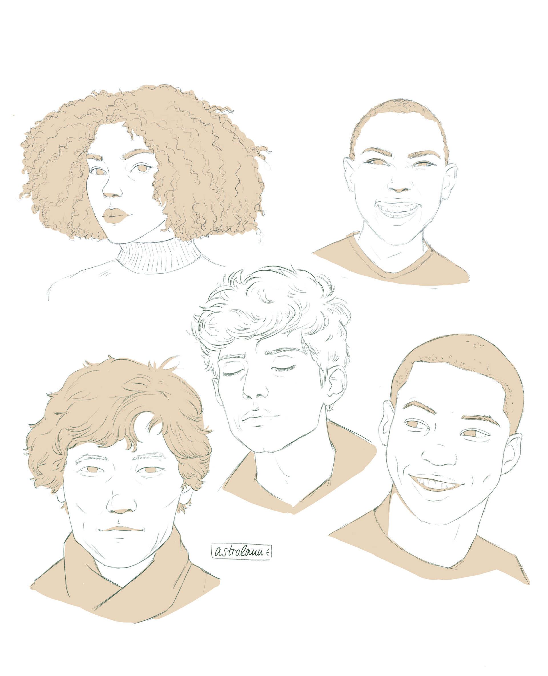 ArtStation - 10/100 faces