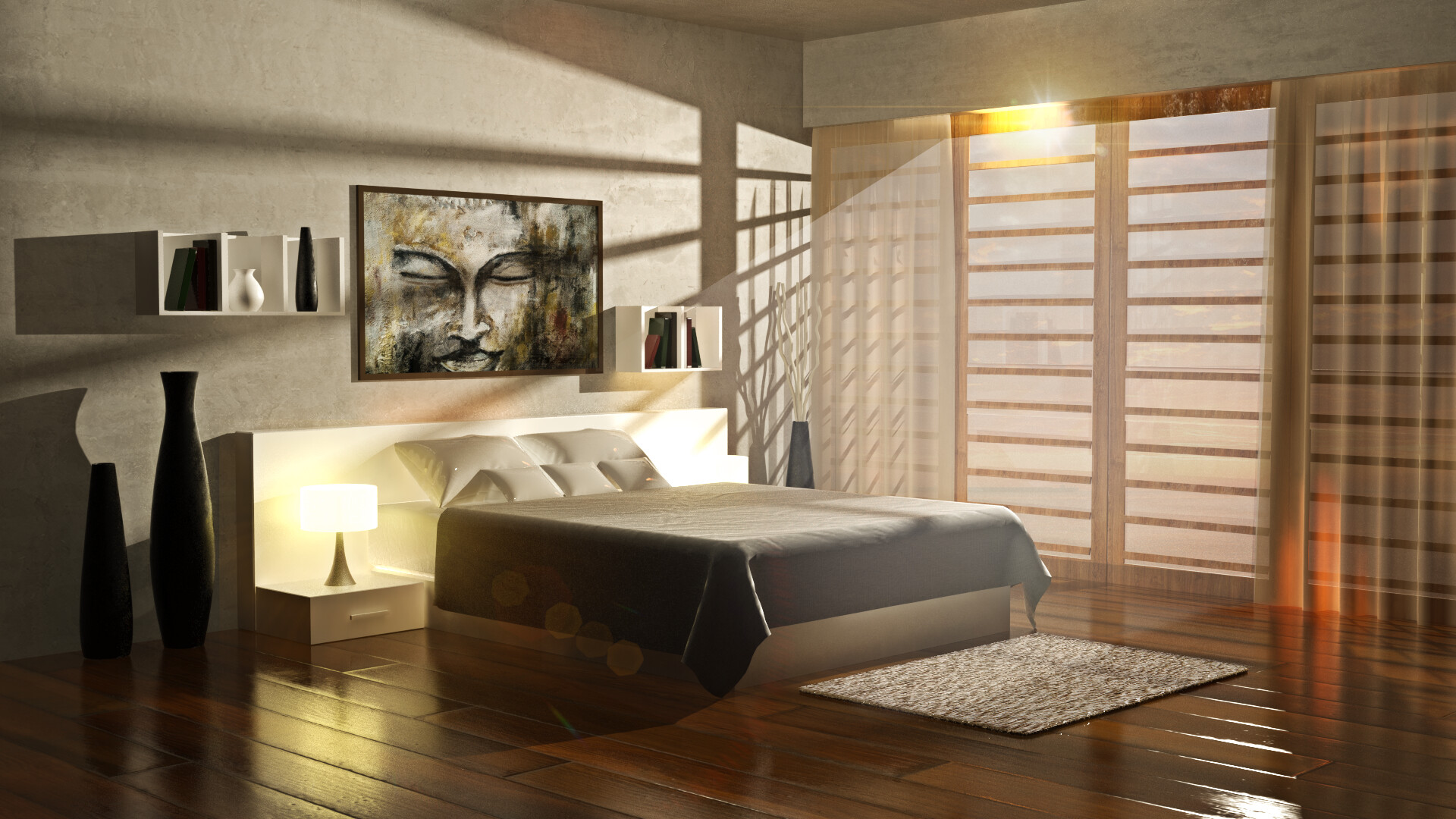 ArtStation - modern bedroom