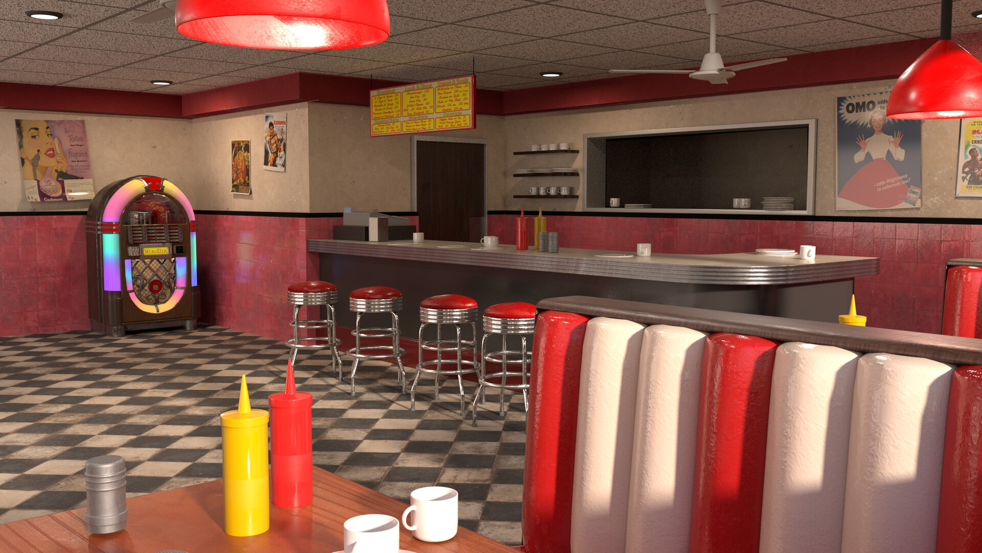 ArtStation - Diner Layout