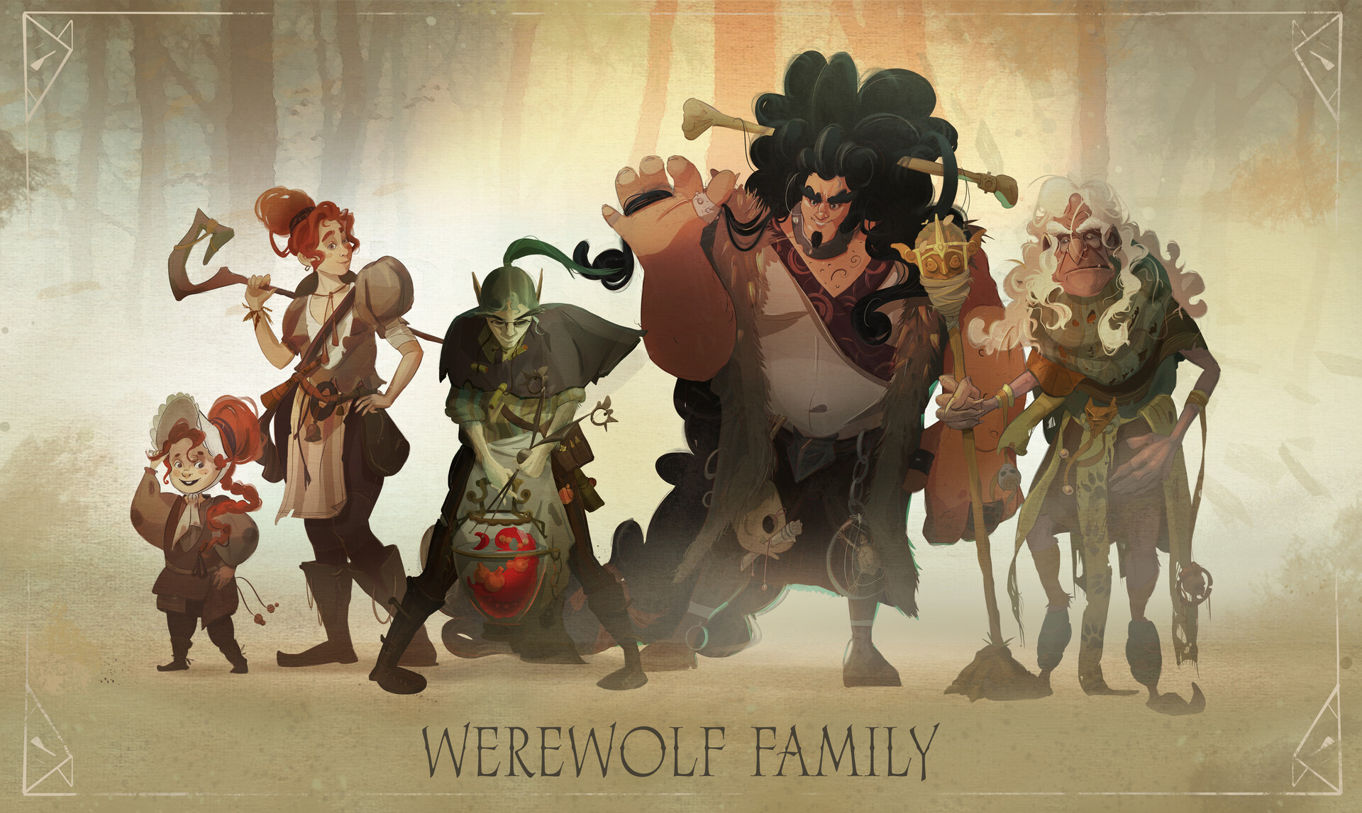 ArtStation - Werewolf Family