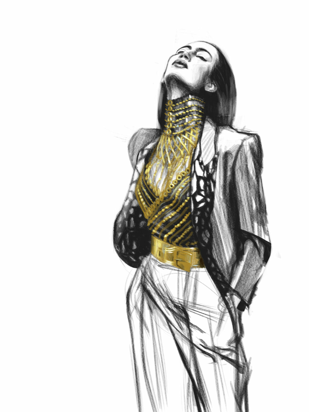 ArtStation - a series of sketches of standing figures