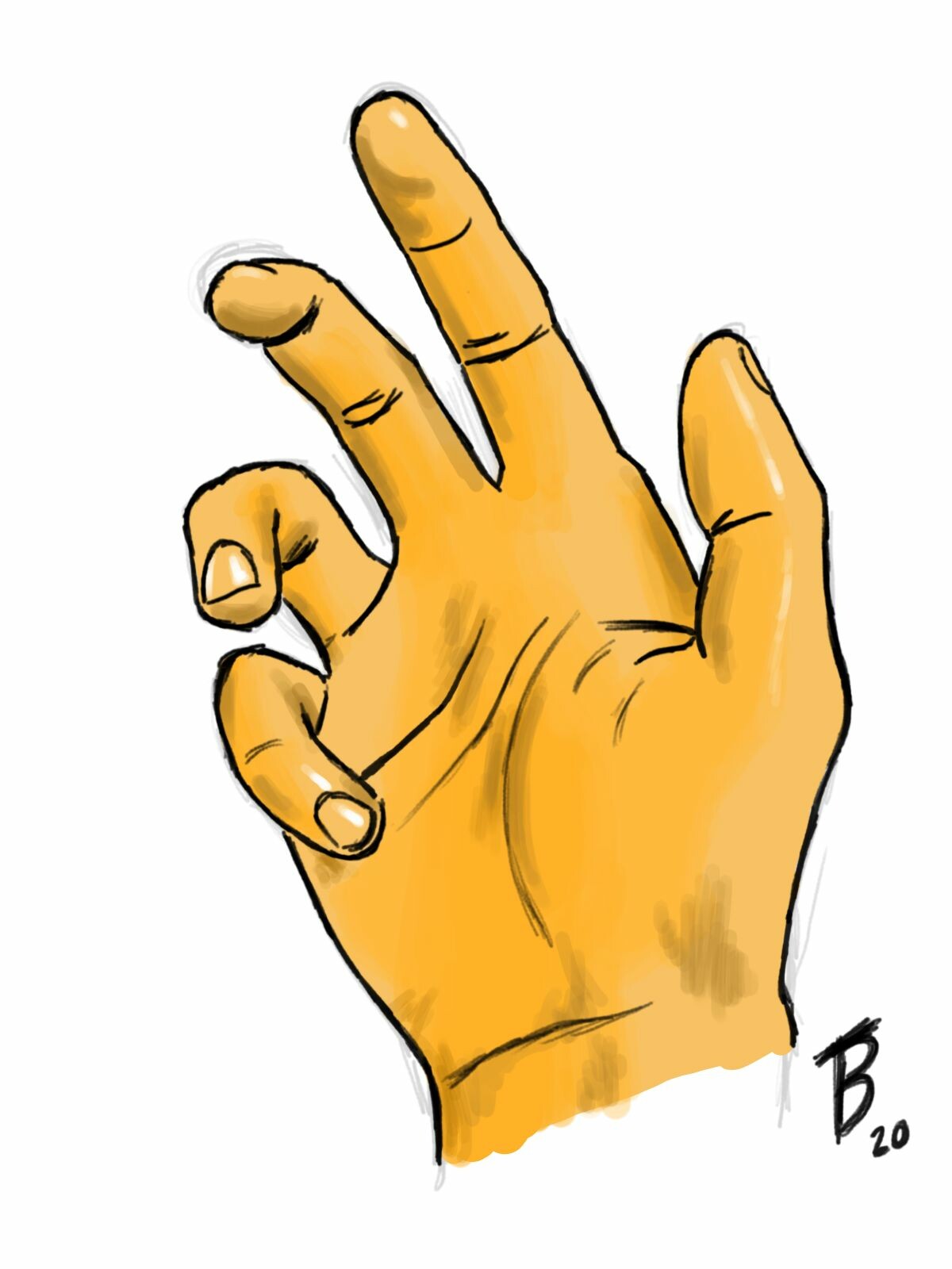 ArtStation - Colored hand practice