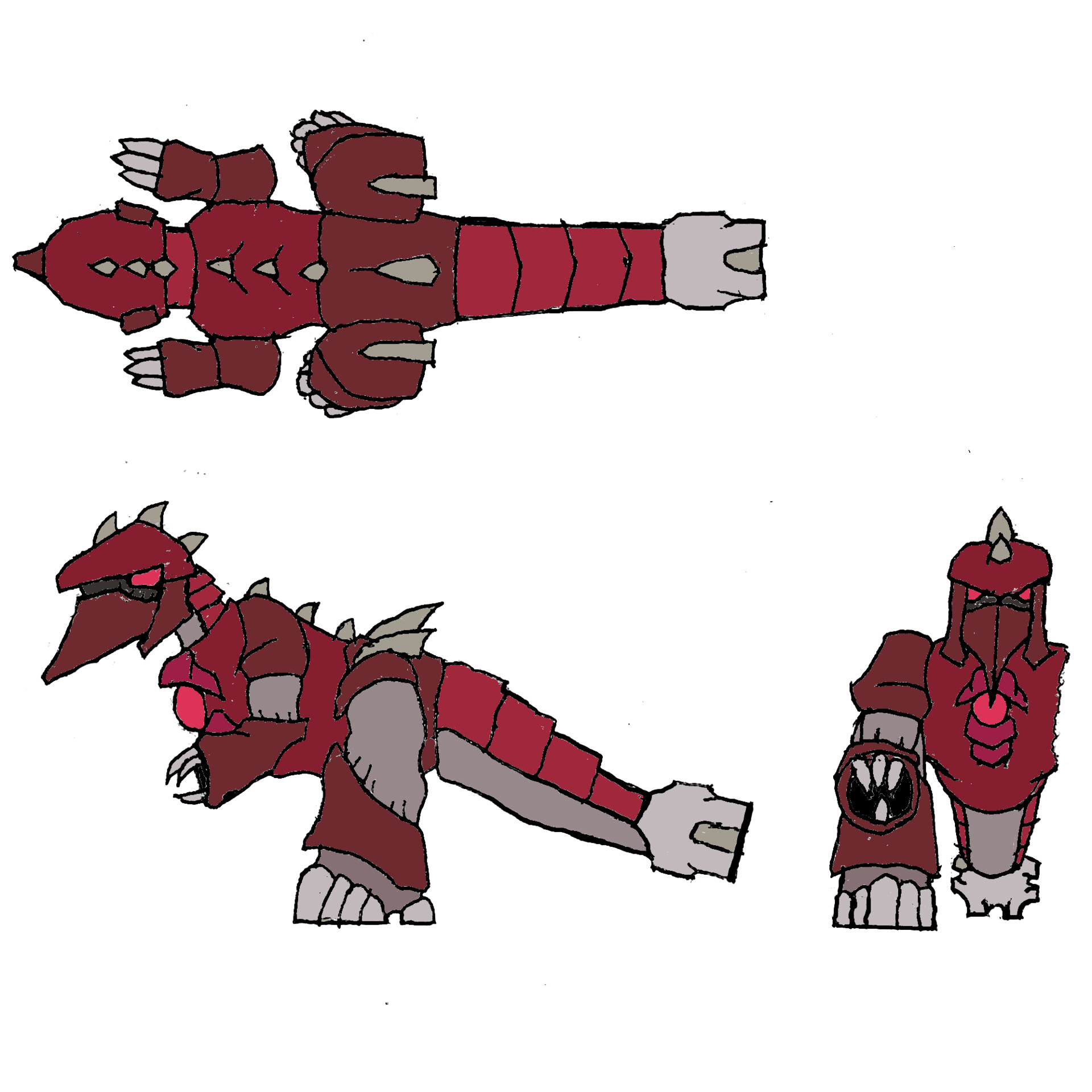 ArtStation - Fanmade Temtem - Ruby Weapon (FF7/14)