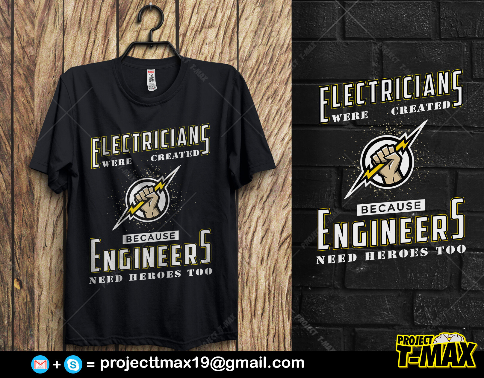 ArtStation - T-shirt Design for Electricians & Engineers
