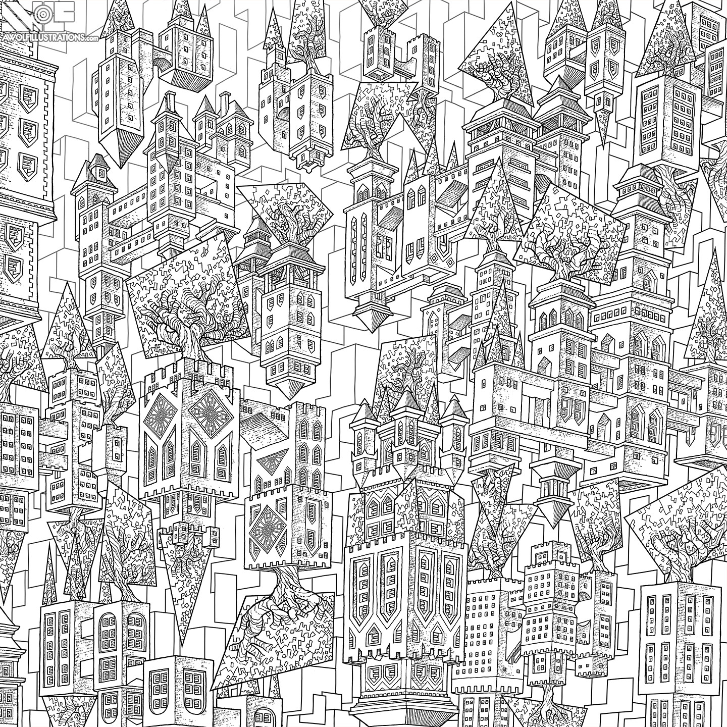ArtStation - A Delicate Balance: Penrose Heights Ink