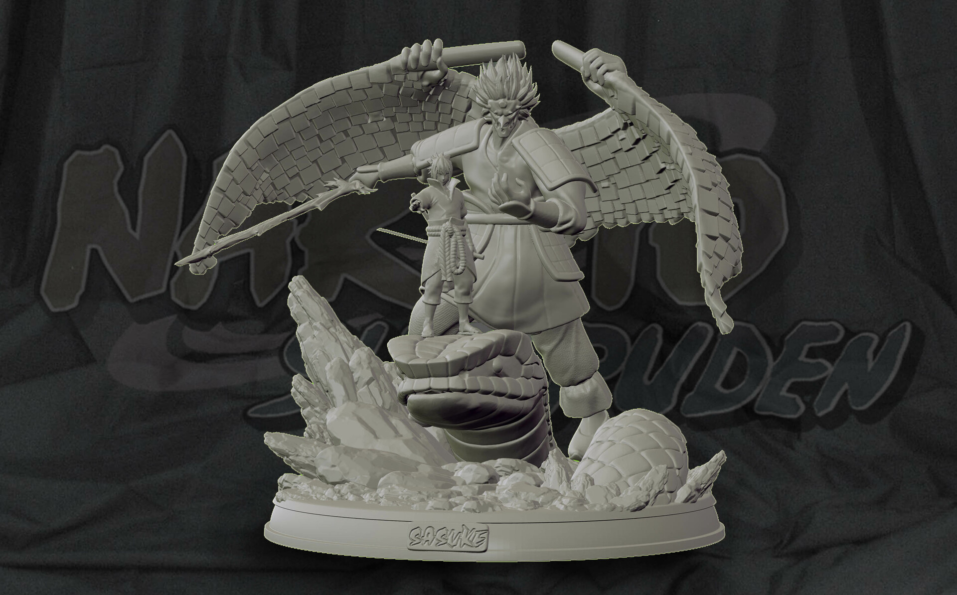 Sasuke New Susanoo With Wings