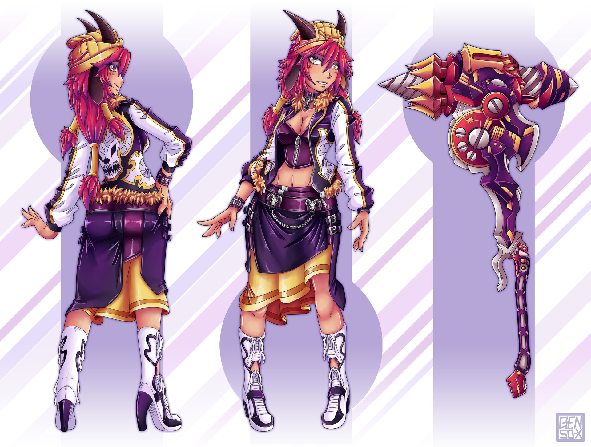 ArtStation - Goat Girl - Character Sheet Commission