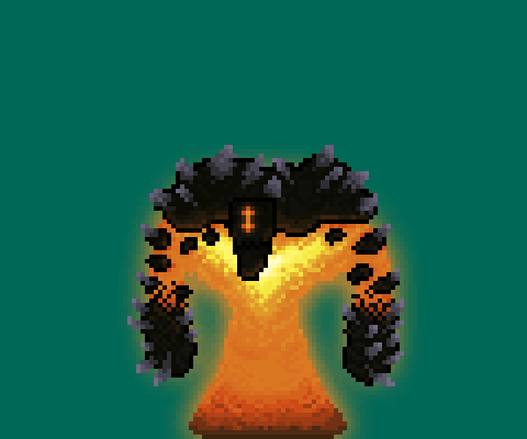 fire elemental pixel art