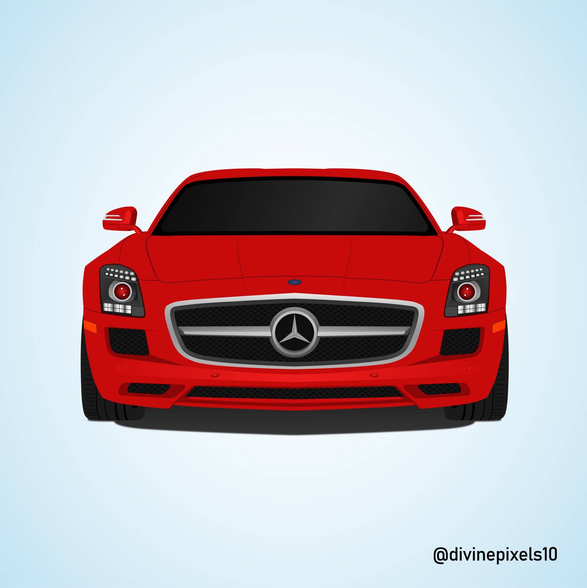 ArtStation - BENZ CAR ILLUSTRATION