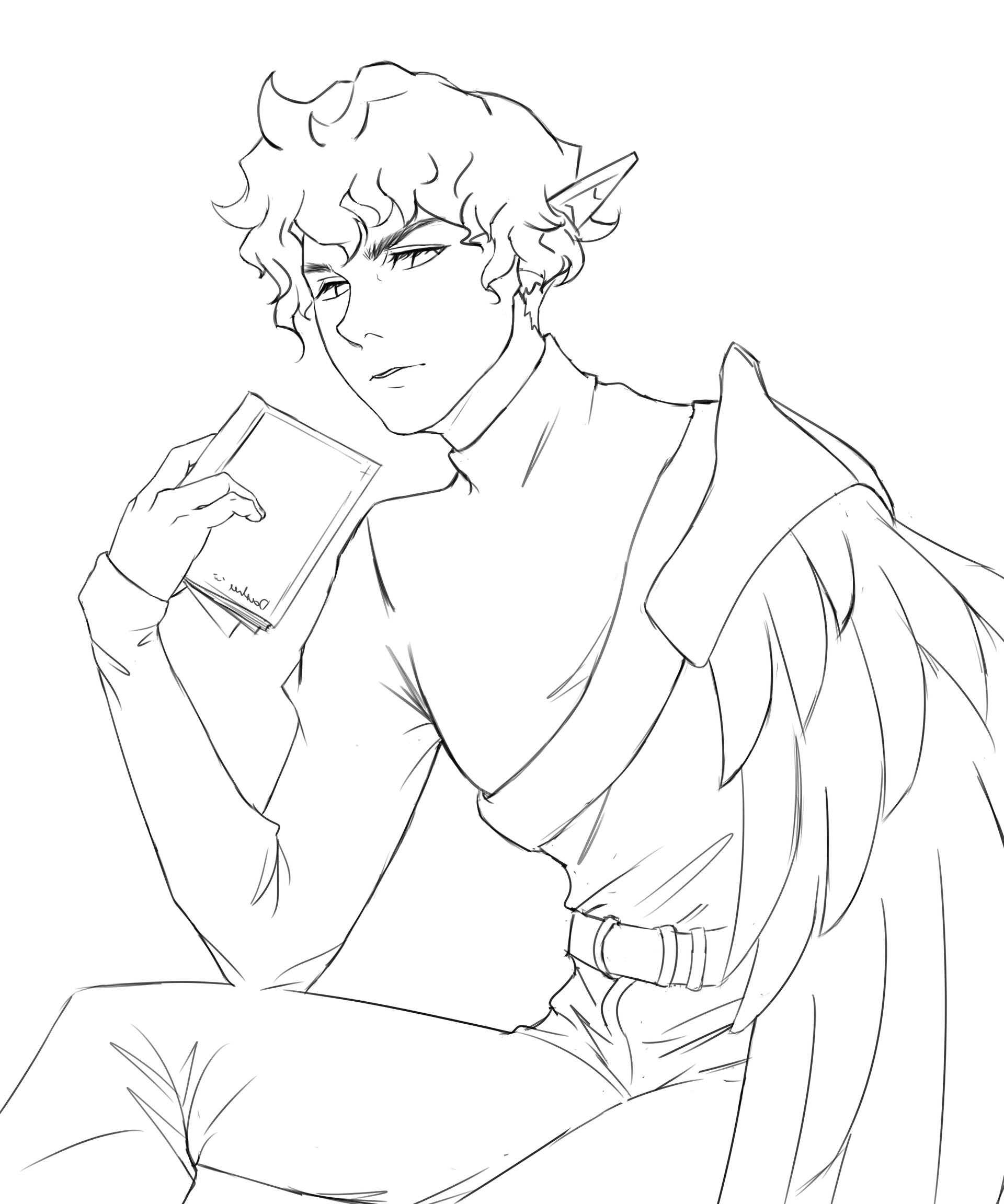 ArtStation - White Owl OC lineart