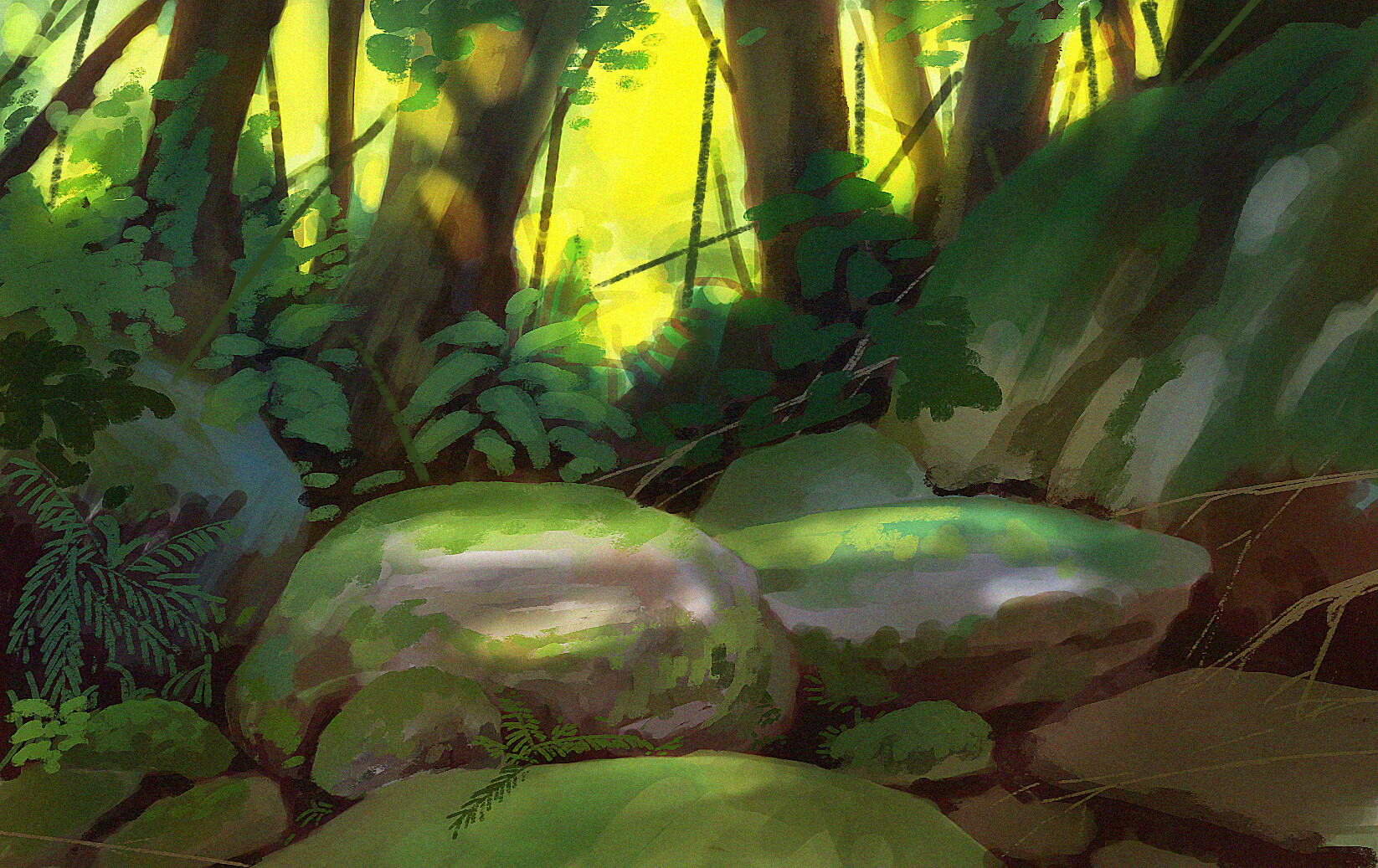 ArtStation - In the shade of the trees!