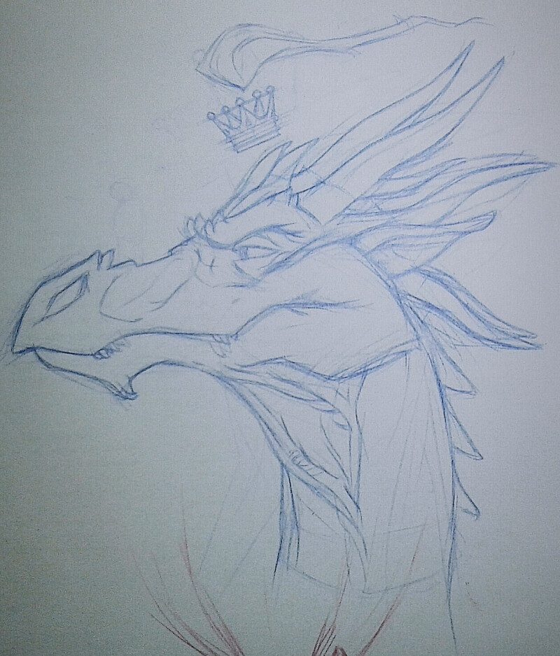 how to draw a dragon king