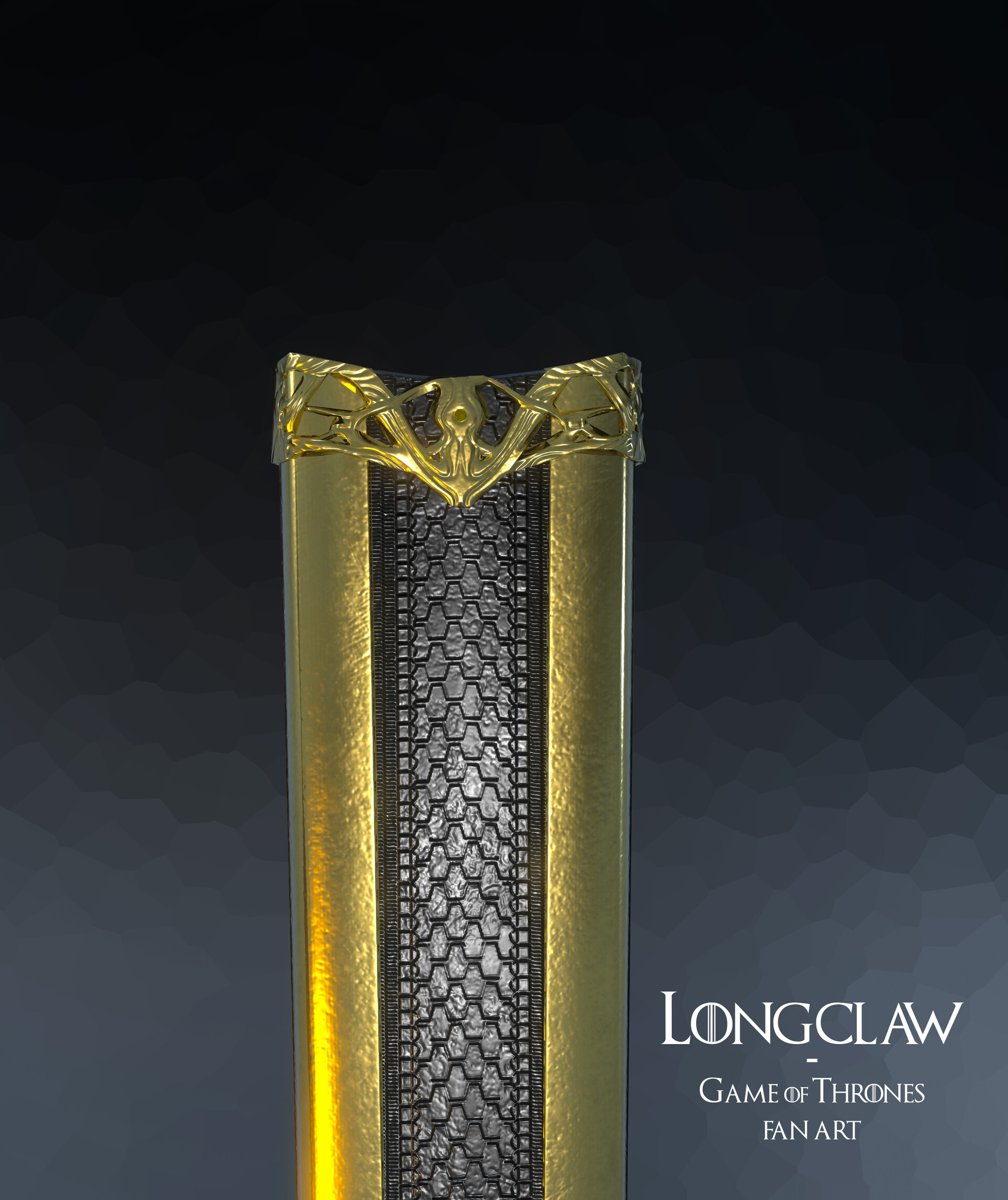 Ahyab M. Muhith - Longclaw (Game of Thrones Sword+Scabbard) [Low Poly]