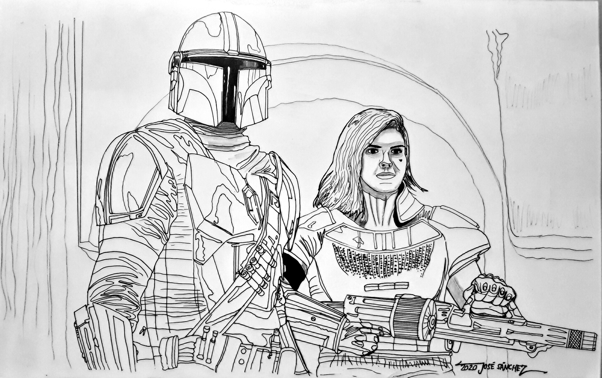 mandalorian warrior star wars mandalorian coloring pages