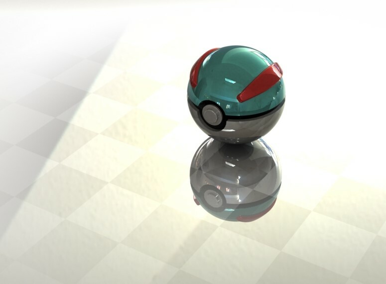 ArtStation - Solidworks - Pokeball design (Greatball)
