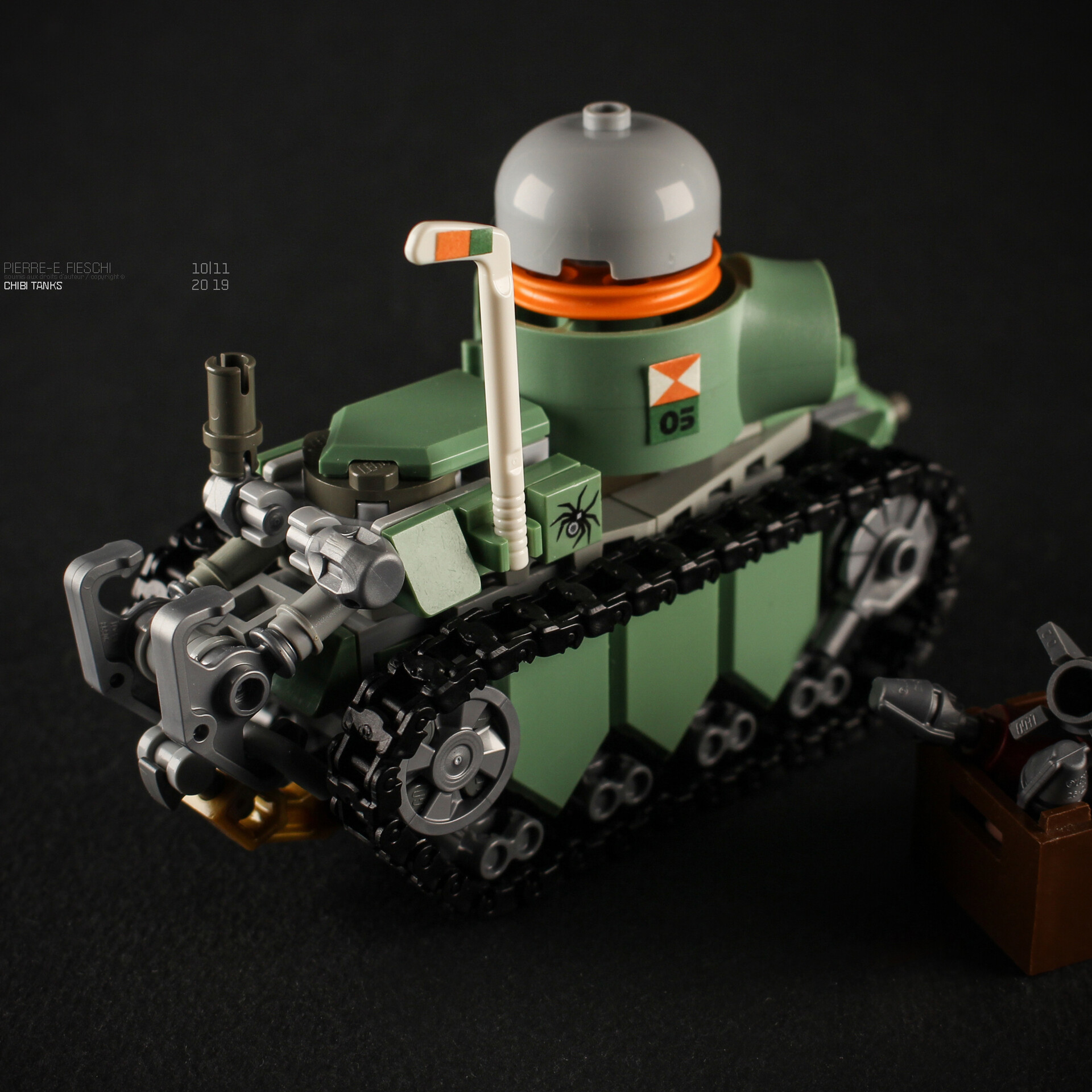 Pierre-E. FIESCHI - Green Chibi Tank (Physical Model)