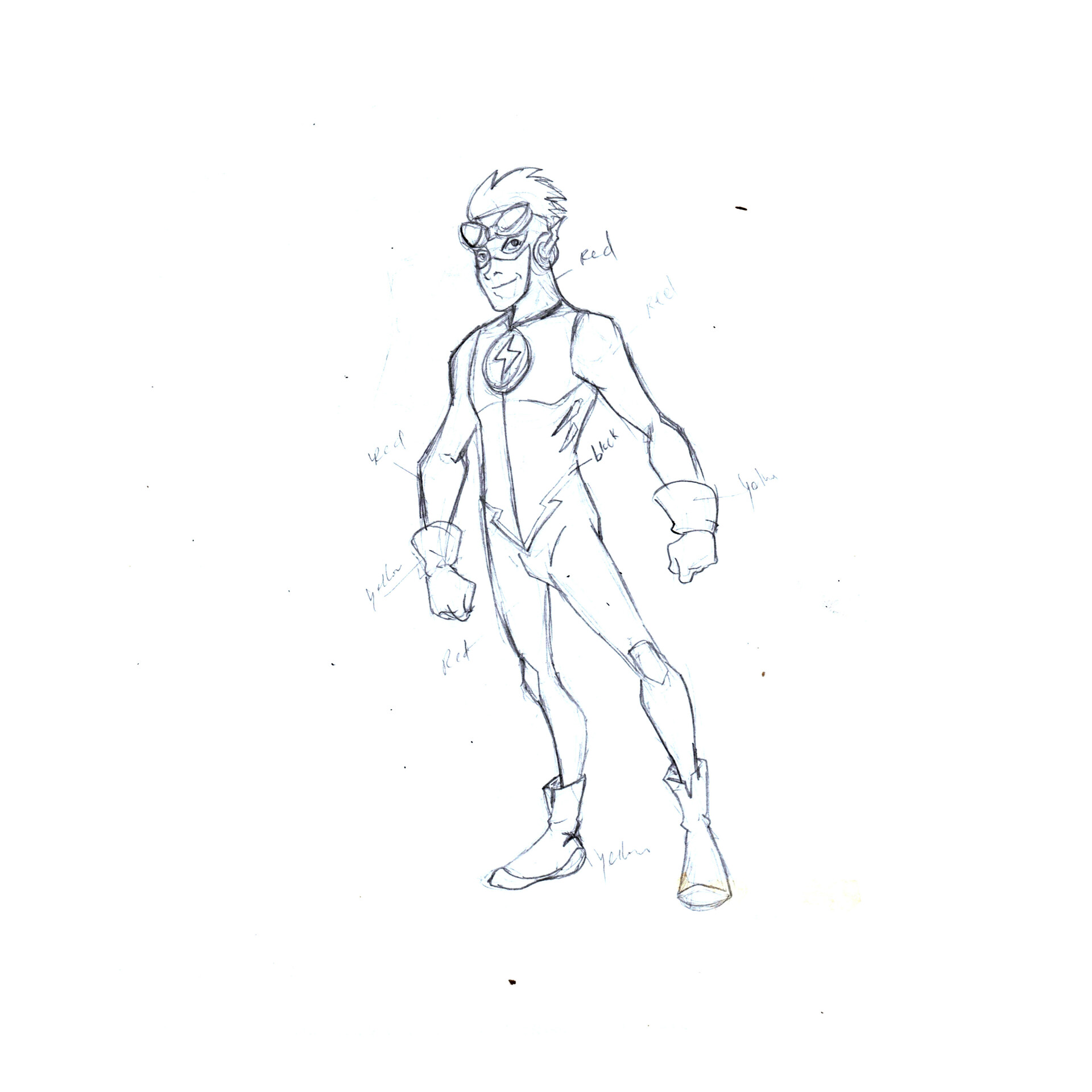 young justice kid flash coloring pages